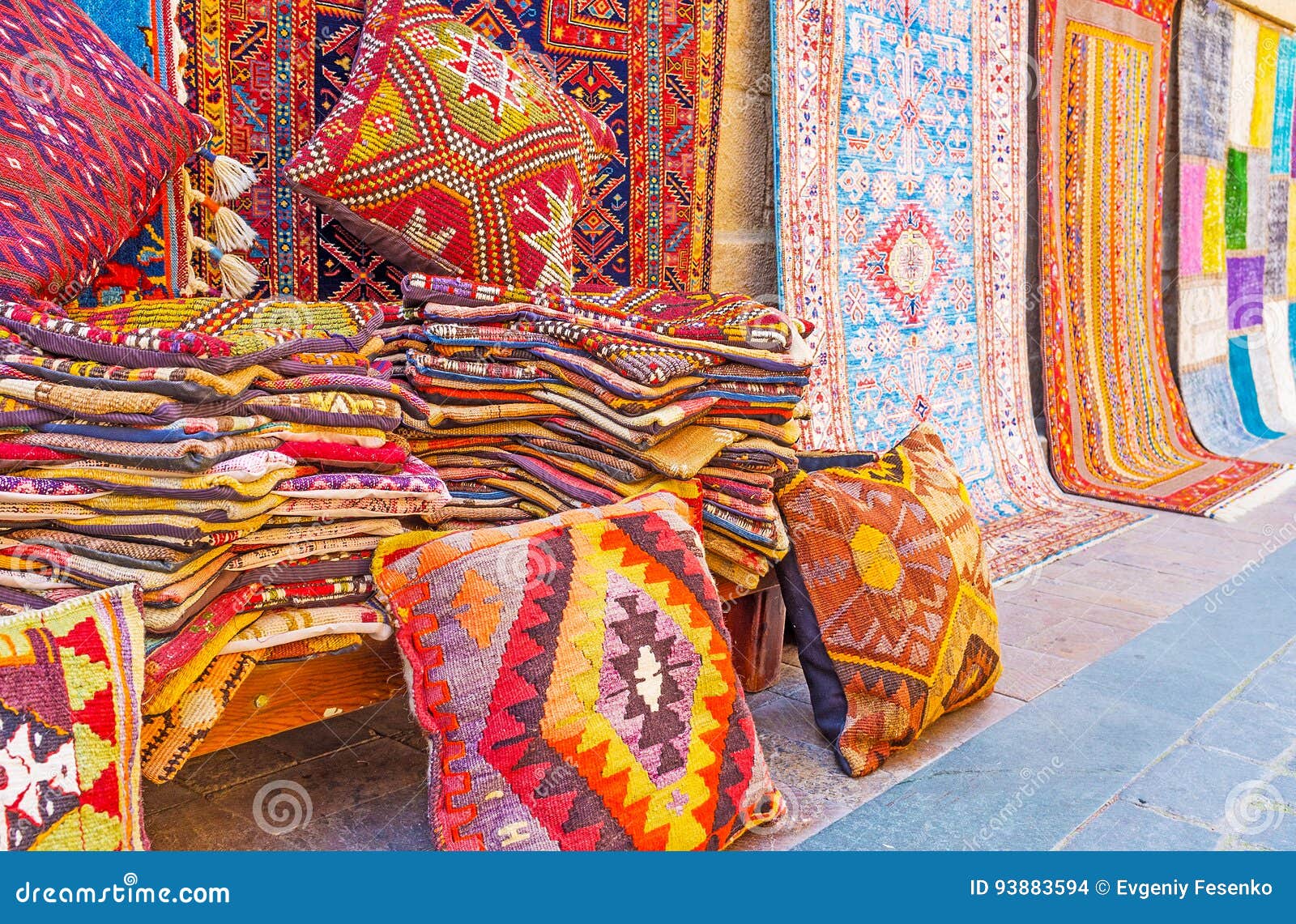 Le Coperte Turche Del Kilim Fotografia Stock - Immagine di arte, casa ...