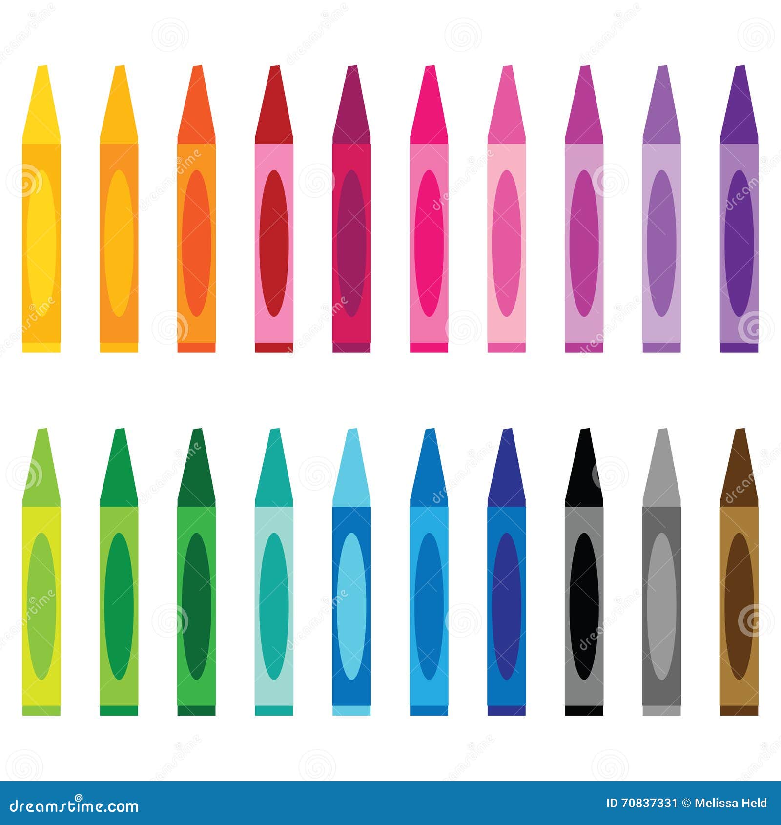 Le Crayon Colore Le Clipart Illustration Stock - Illustration du ...