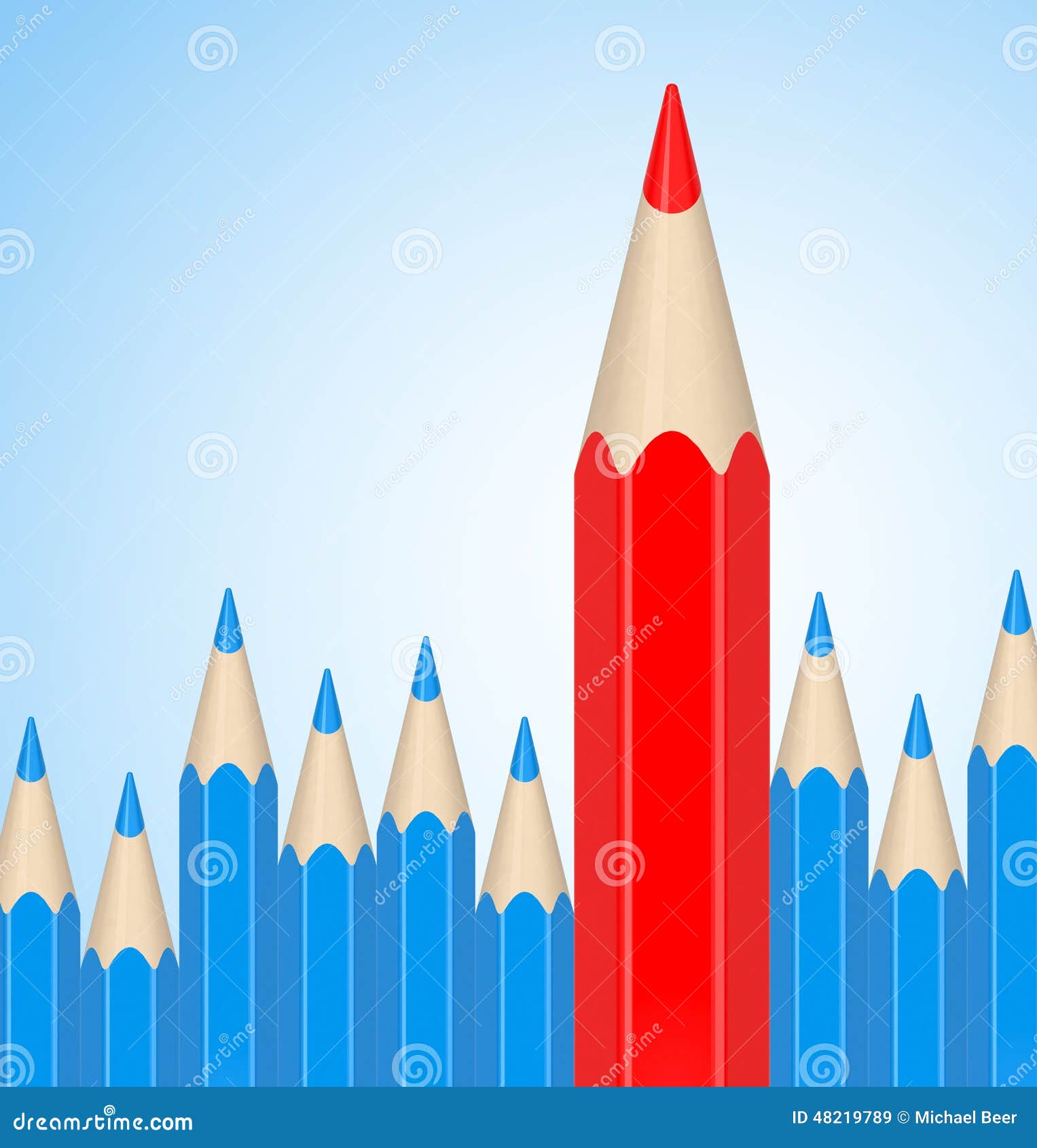 Le crayon rouge illustration stock. Illustration du affaires - 48219789