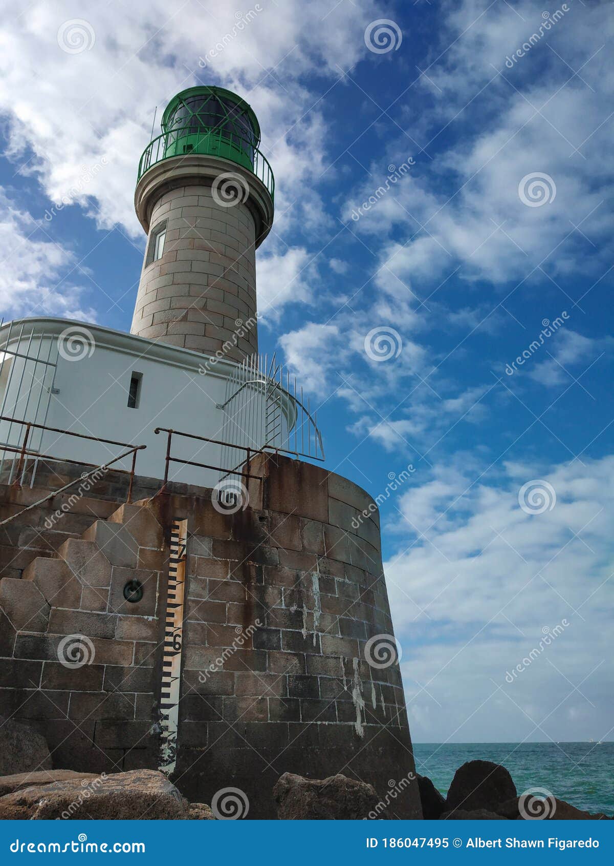 Lighthouse - View from the Rocks Below - on a Bright Sunny Afternoon ...