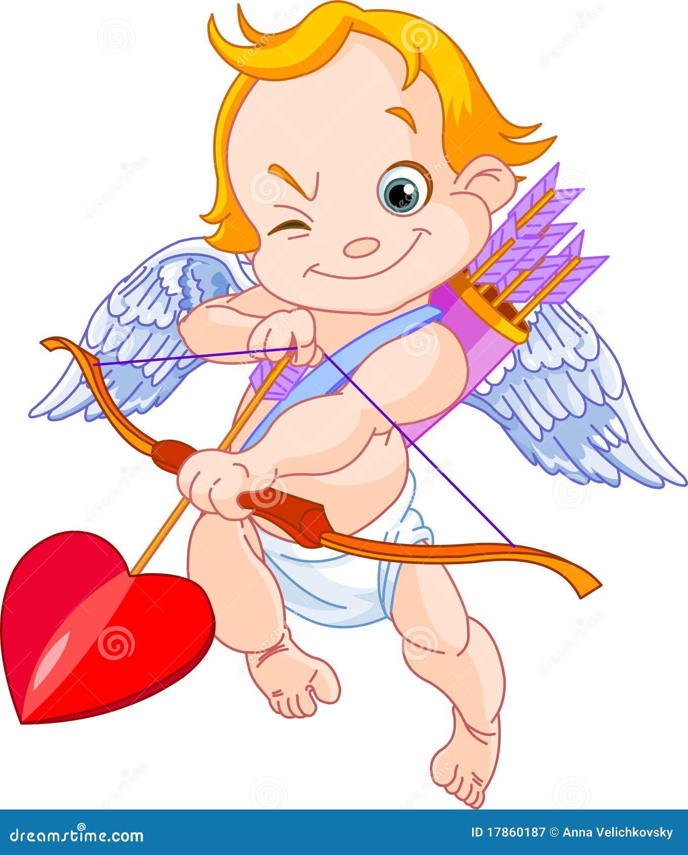 Le cupidon de Valentine illustration de vecteur. Illustration du ...
