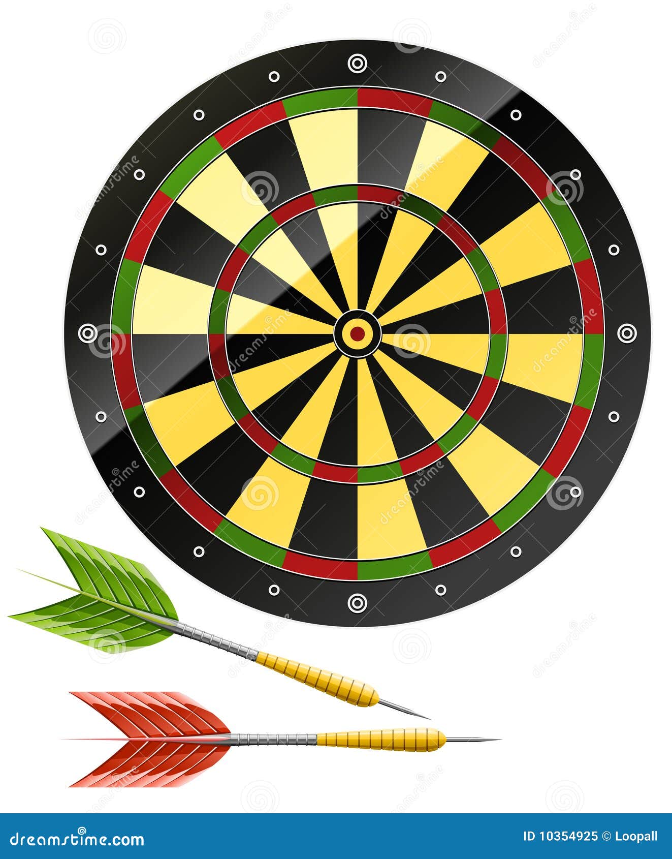 Le Dard De Panneau Darde Le Jeu Illustration Stock - Illustration du ...