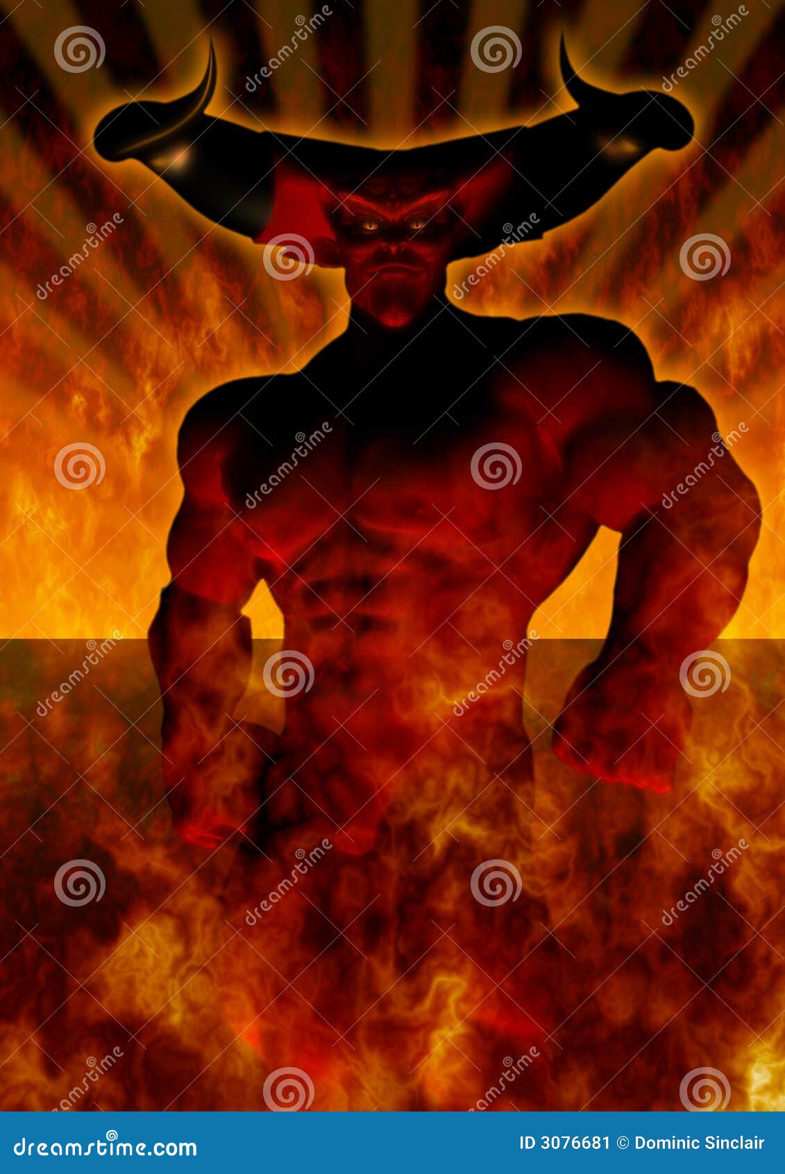 Le diable illustration stock. Illustration du démon, orange - 3076681