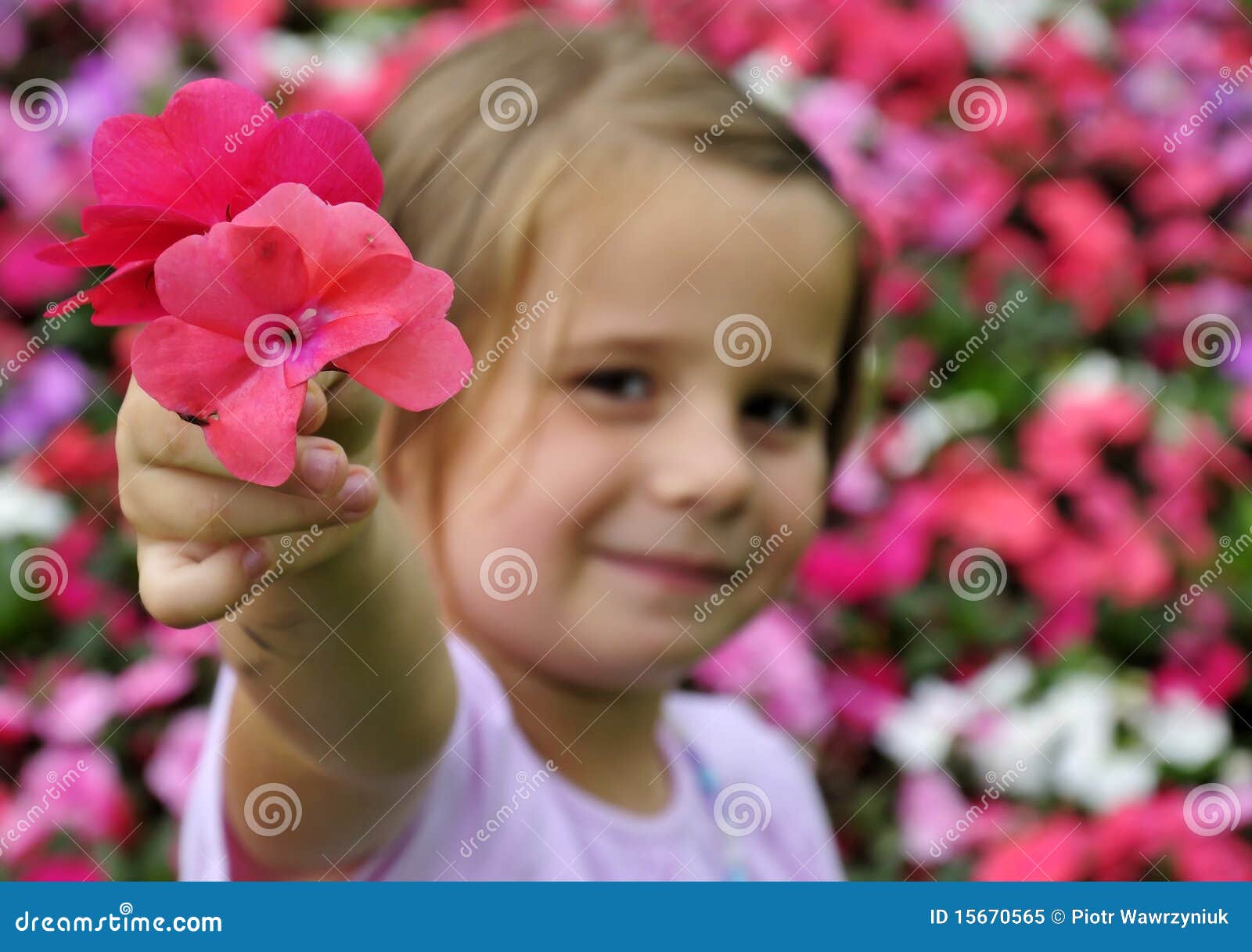 Le doy mi flor imagen de archivo. Imagen de risa, lindo - 15670565