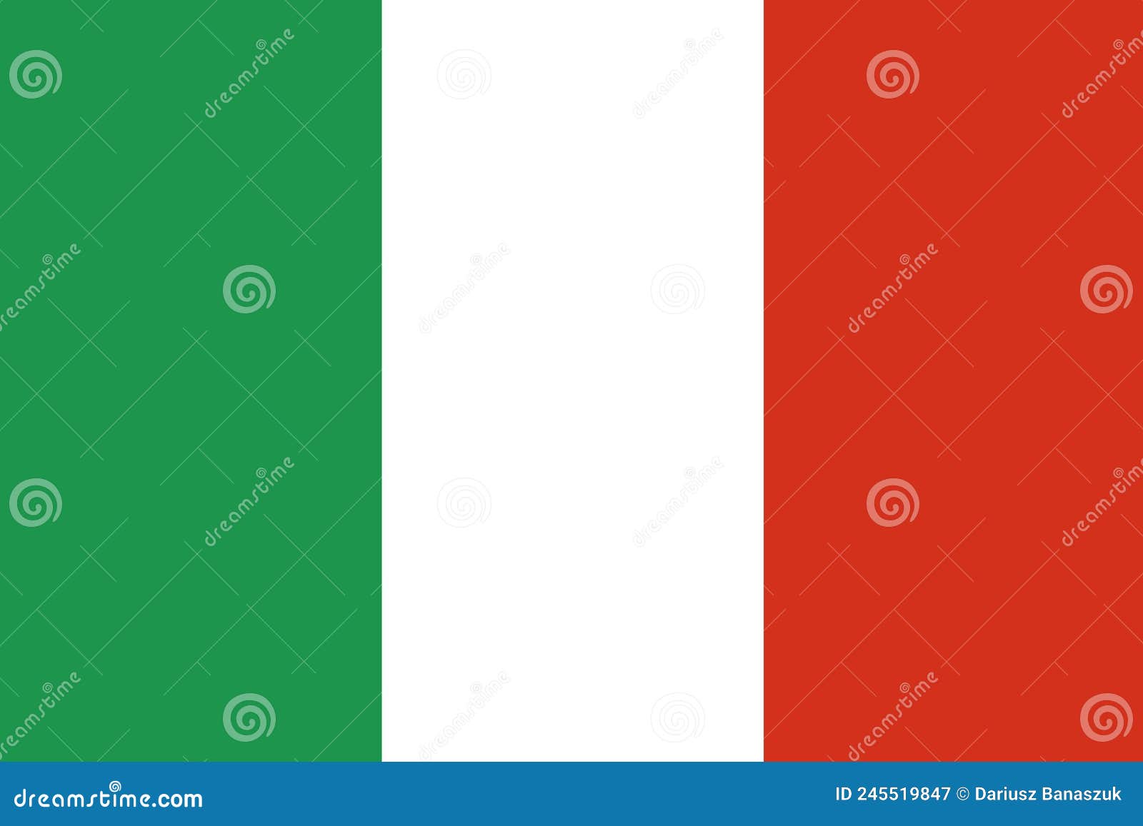 Le Drapeau Vert Et Blanc Et Rouge De L'italie. Illustration Stock ...