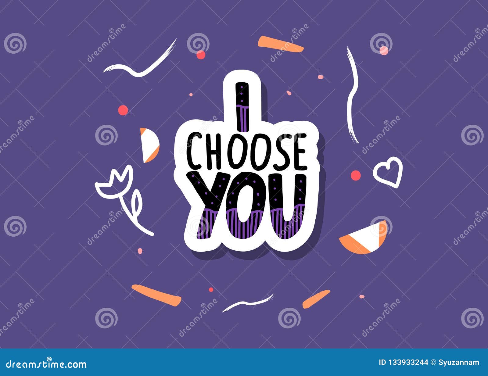 Le Elijo Las Letras Manuscritas Del Vector Ilustración del Vector ...