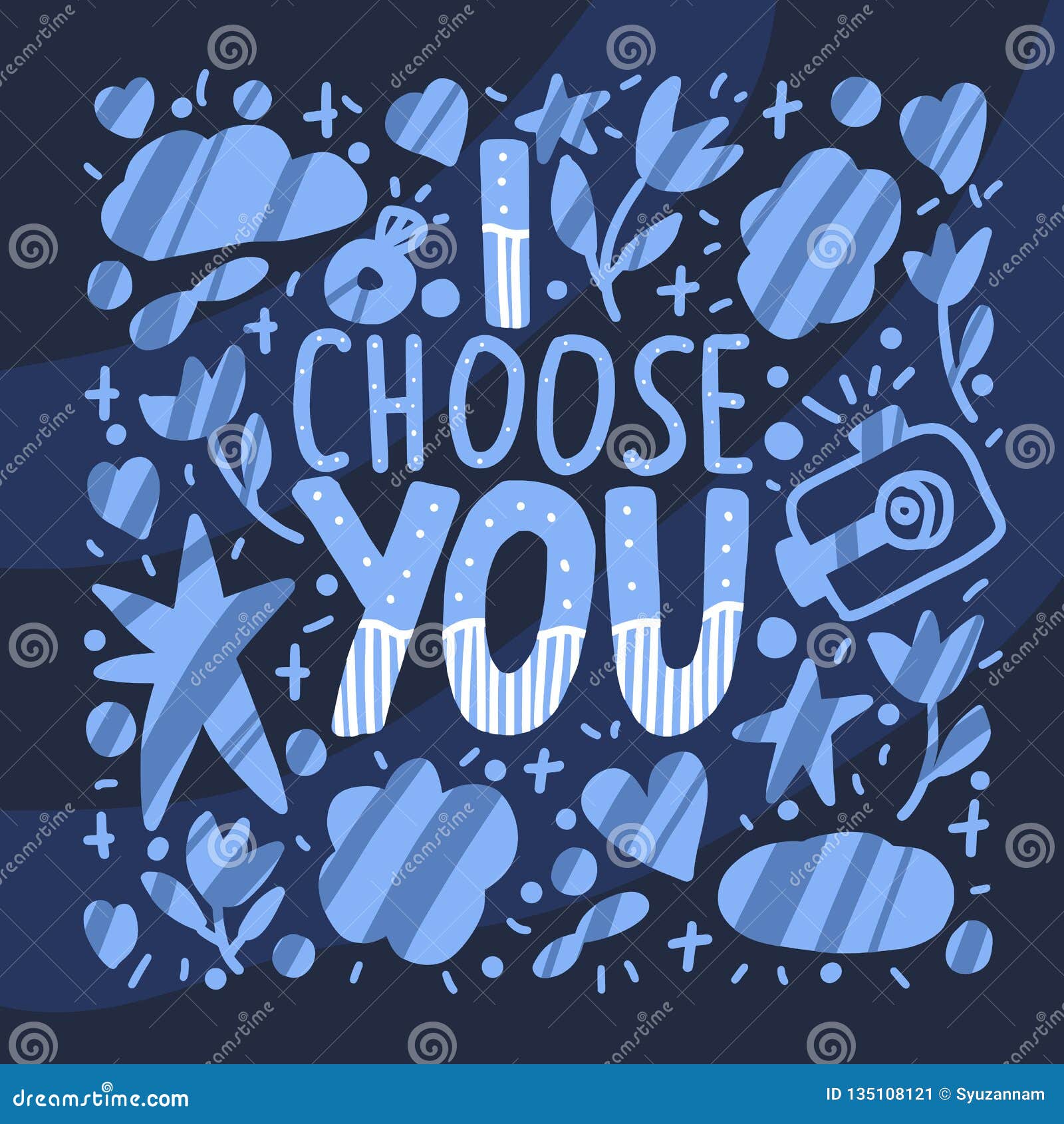 Le Elijo Las Letras Manuscritas Del Vector Ilustración del Vector ...