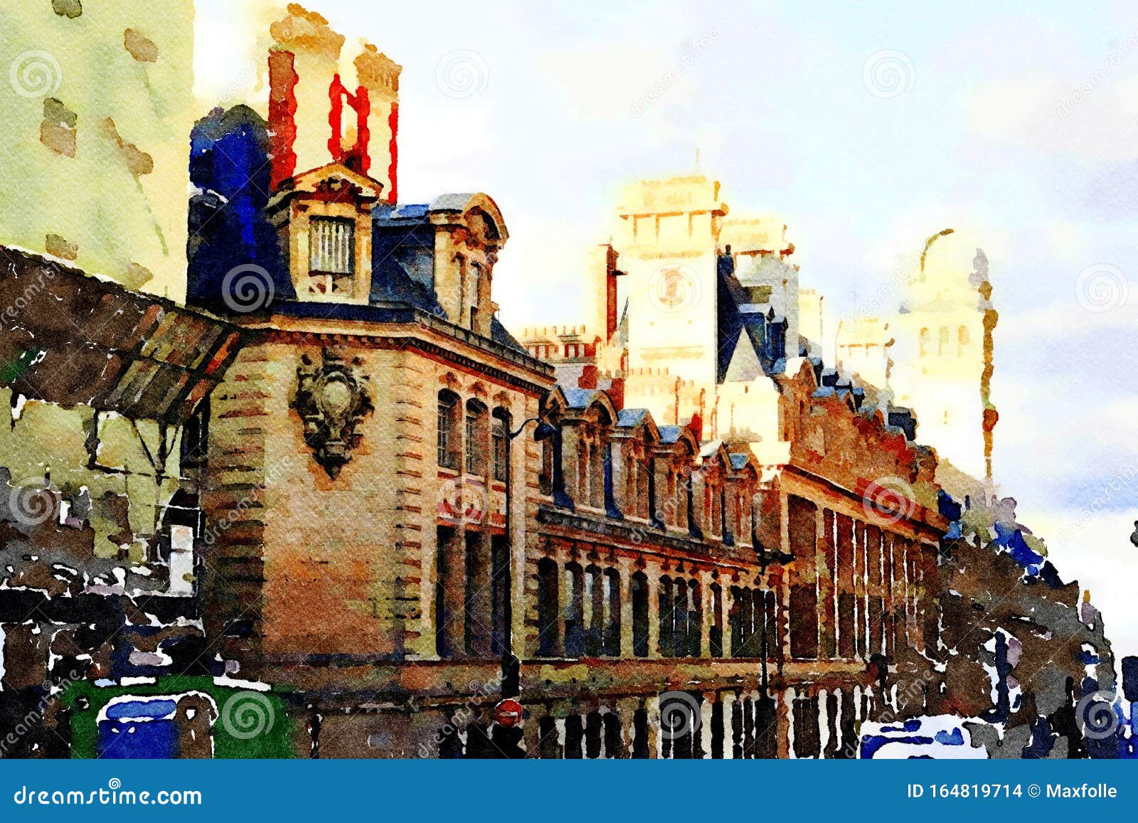 Le Facciate Degli Edifici Storici in Una Delle Strade Di Parigi ...