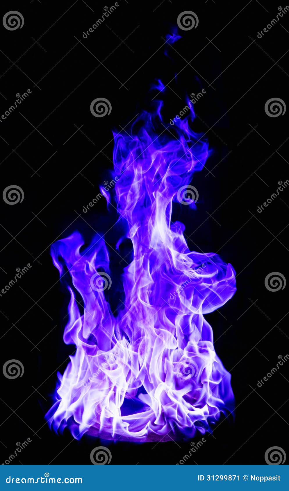 Le Feu Bleu Sur Le Fond Noir Image stock - Image du conception, orange ...