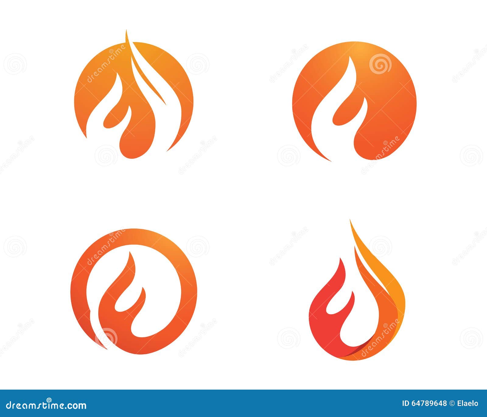 Le Feu Flambe Le Calibre De Logo Illustration de Vecteur - Illustration ...