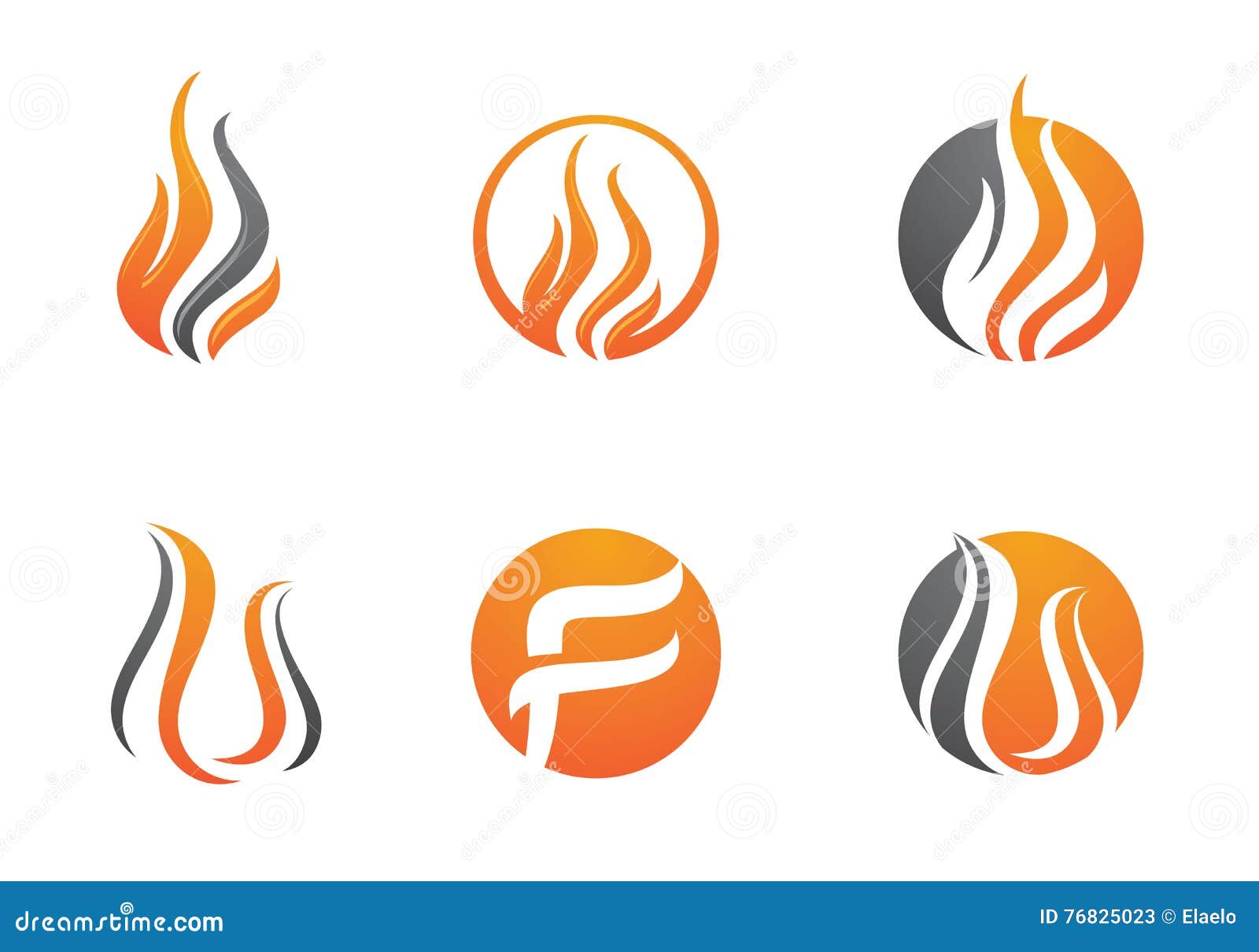 Le Feu Flambe Le Calibre De Logo Illustration de Vecteur - Illustration ...