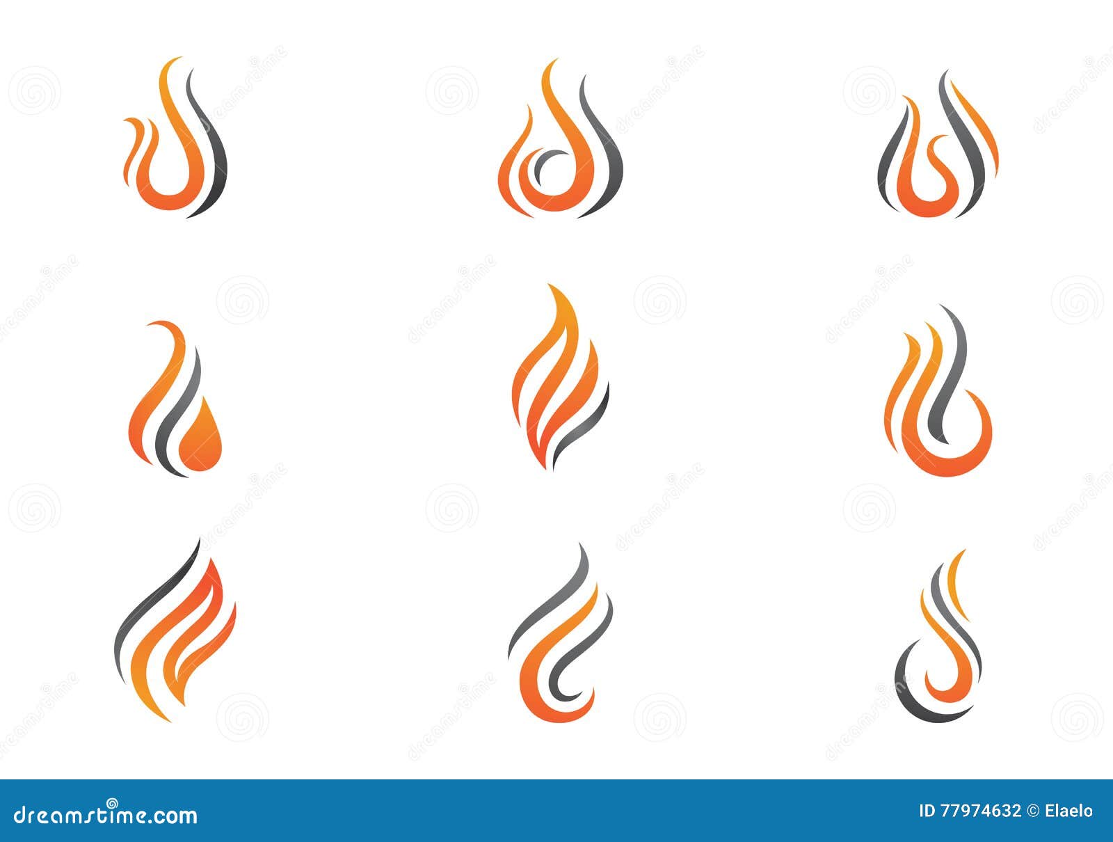 Le Feu Flambe Le Calibre De Logo Illustration de Vecteur - Illustration ...