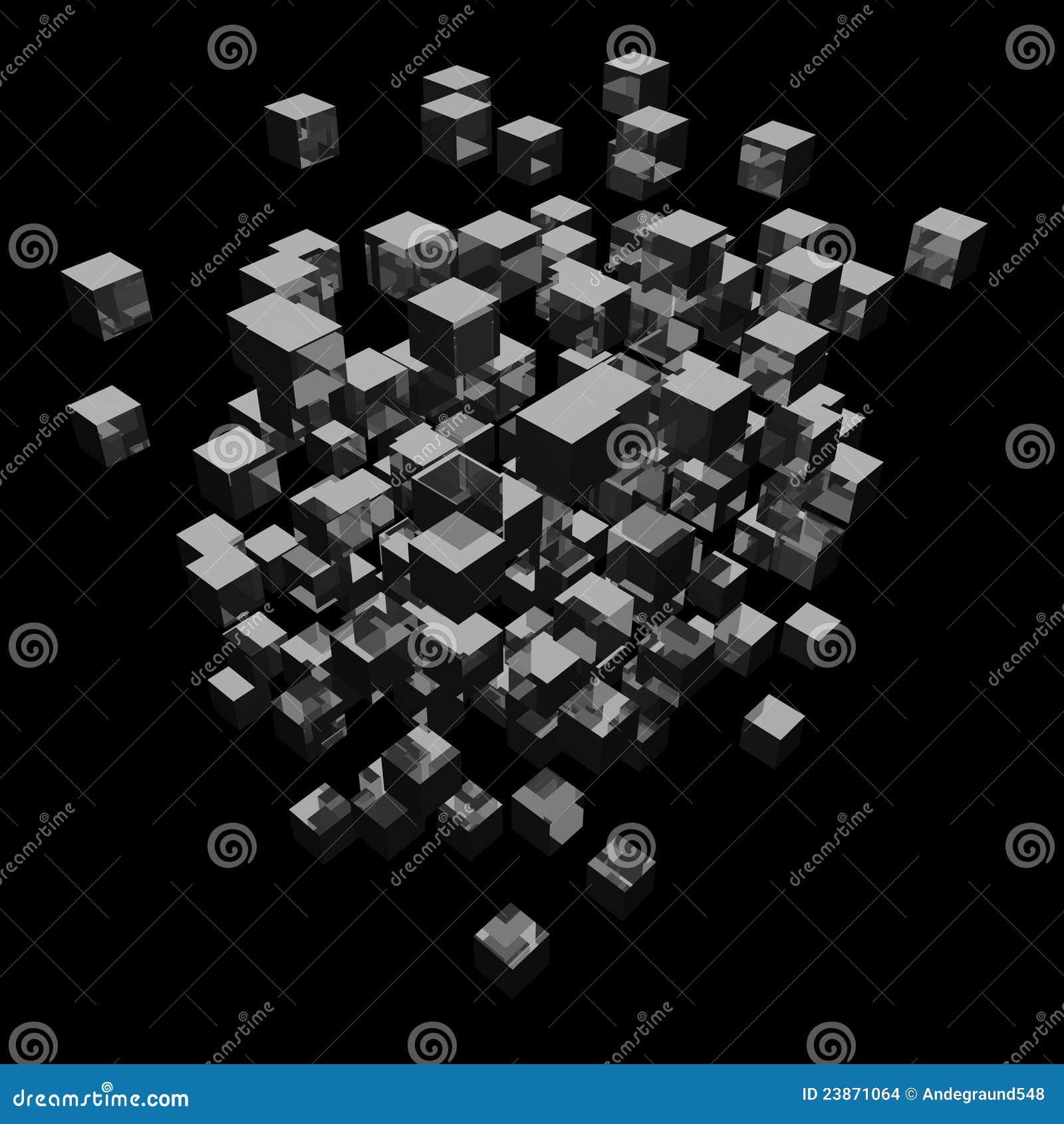 Le Fond Abstrait Cube L'explosion Illustration Stock - Illustration du ...