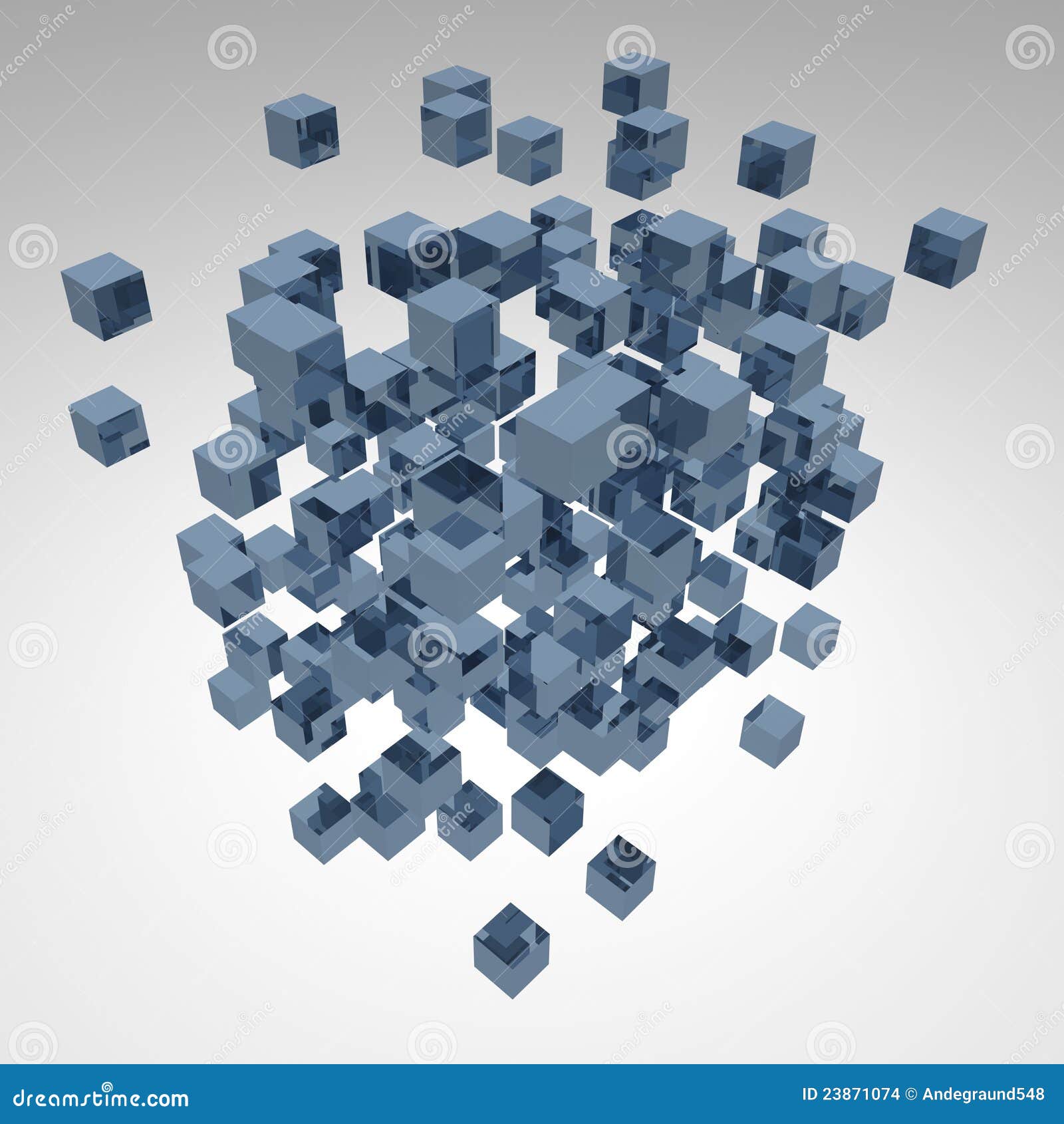 Le Fond Abstrait Cube L'explosion Illustration Stock - Illustration du ...