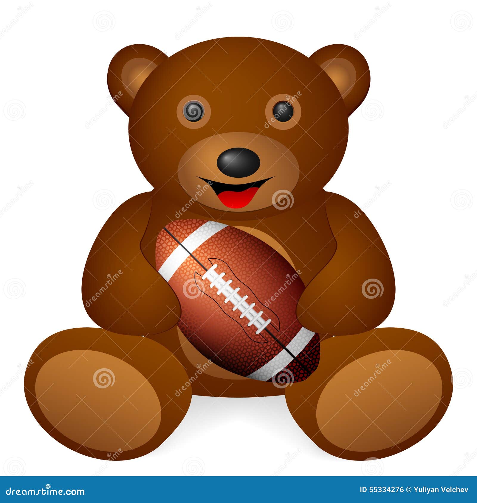 Le Football D'ours De Nounours Illustration de Vecteur - Illustration ...