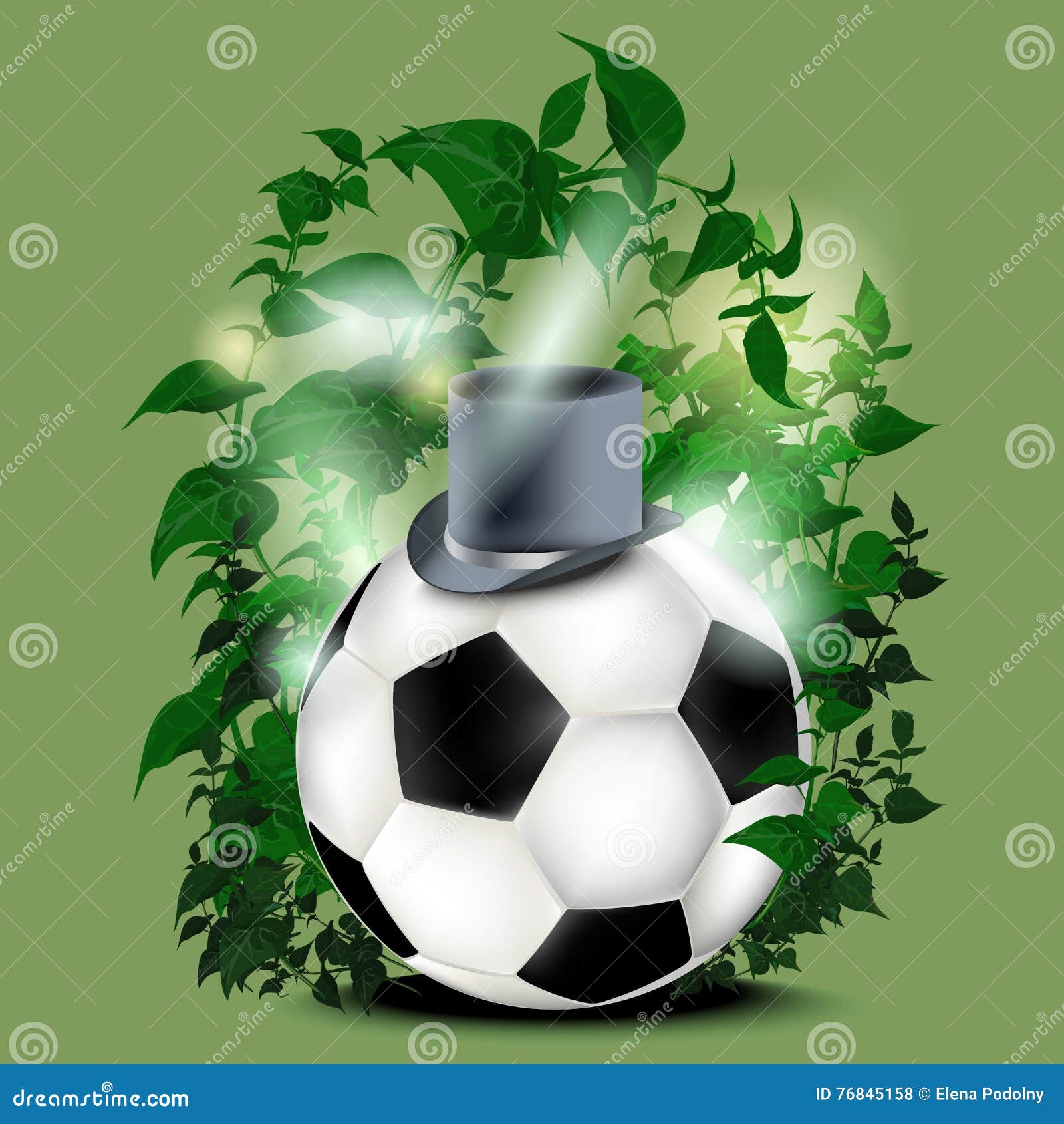 Le football et fond vert illustration de vecteur. Illustration du ...
