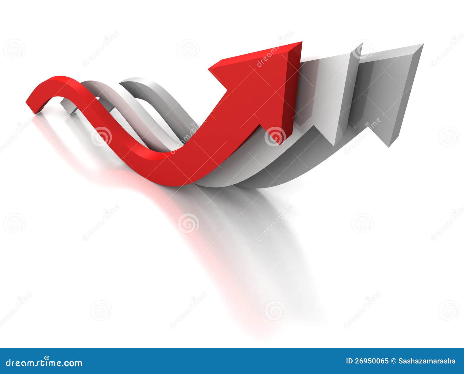 Le Frecce Rosse E Bianche Della Curva Indicano in Su Illustrazione di ...