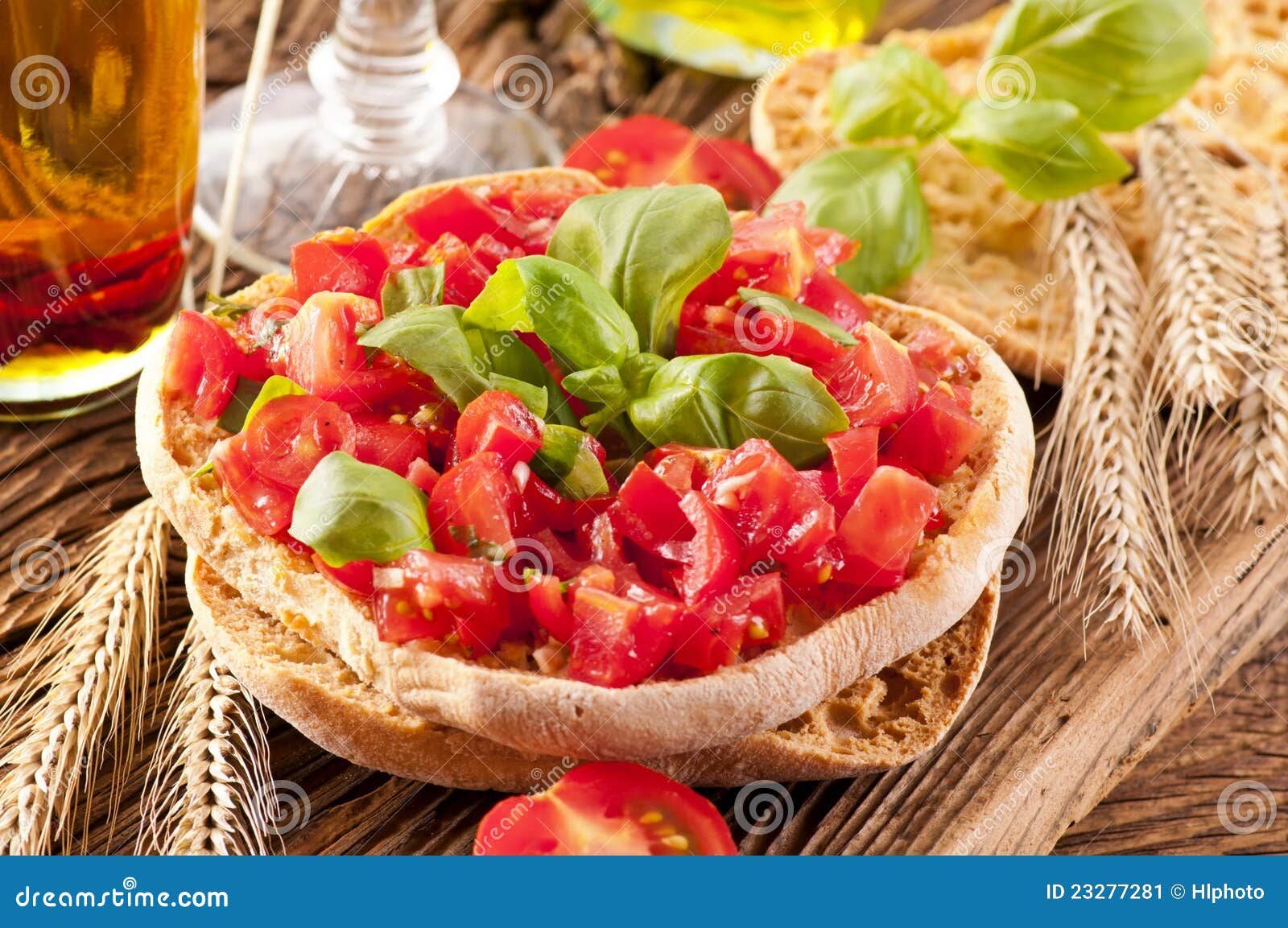 Le Freselle with Bruschetta Stock Image - Image of meal, crispbread ...