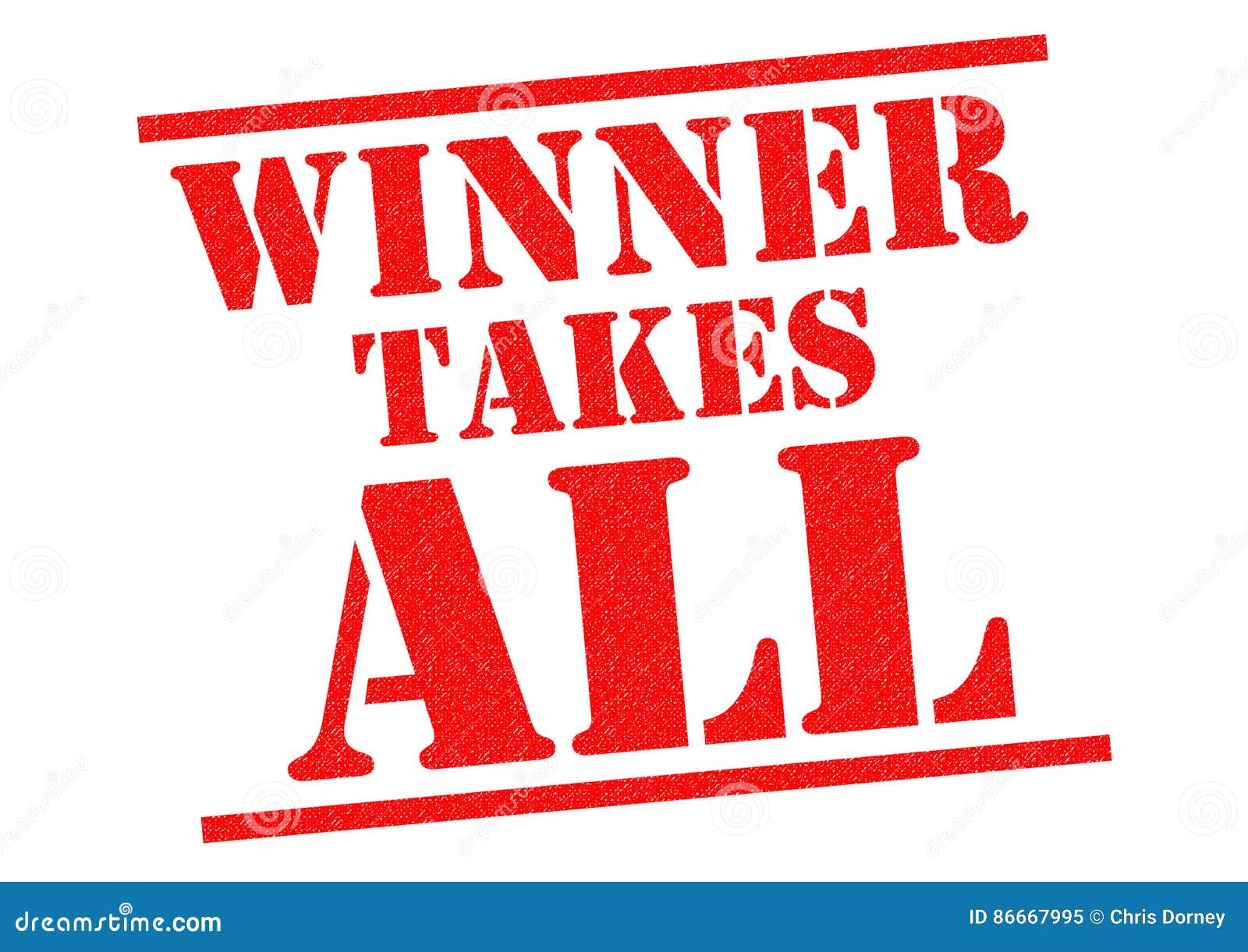 Le gagnant prend tous illustration stock. Illustration du héros - 86667995