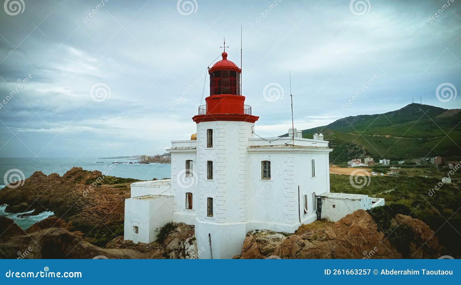 Le Grand Phare De Jijel Algeria Image stock - Image du phare, plage ...