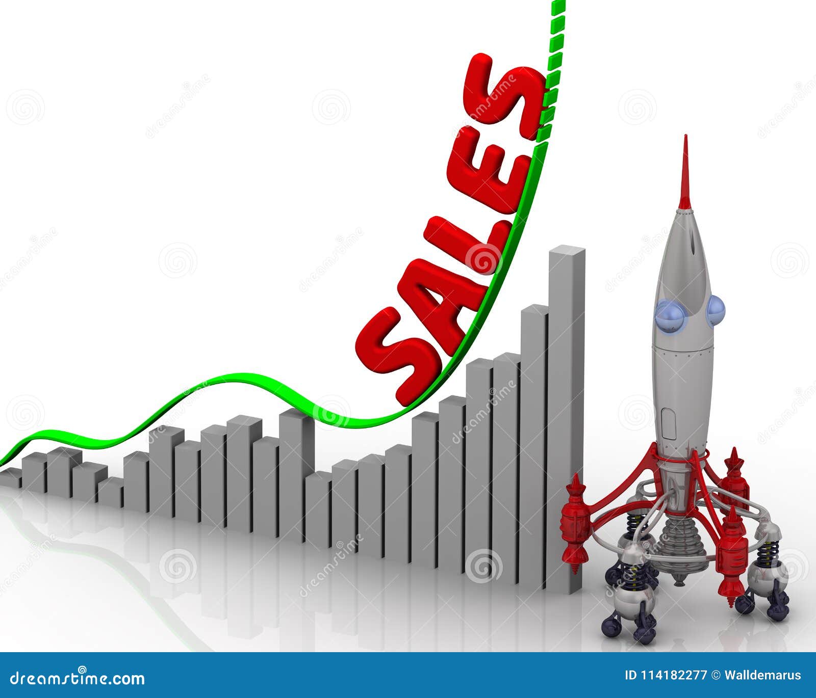 Le Graphique De La Croissance De Ventes Illustration Stock ...
