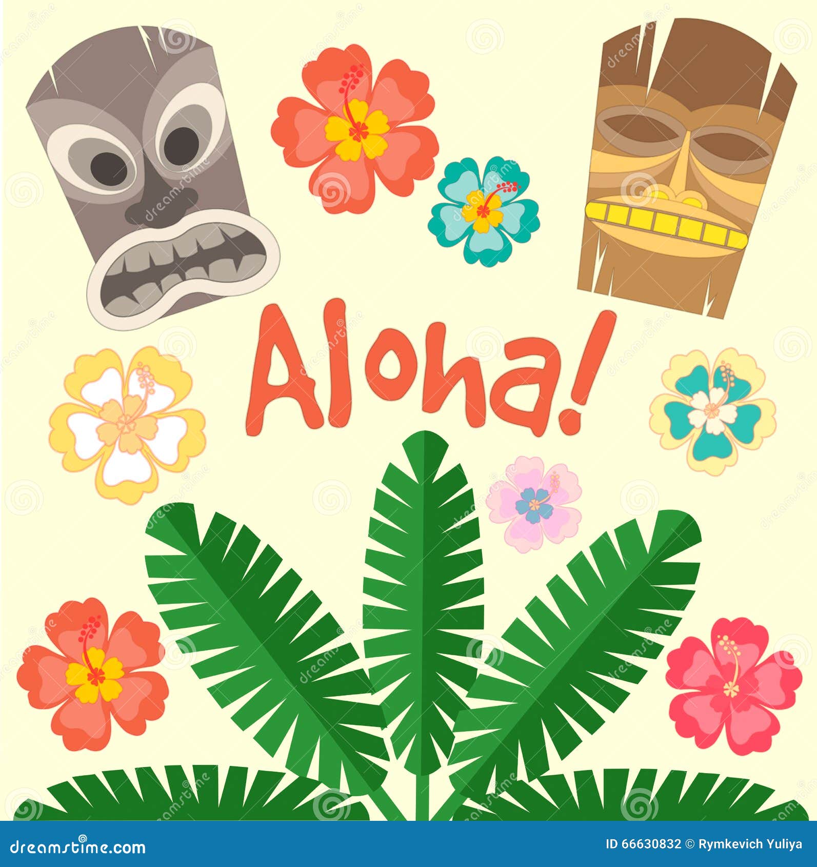 Le Hawai Aloha Poster illustrazione vettoriale. Illustrazione di ...