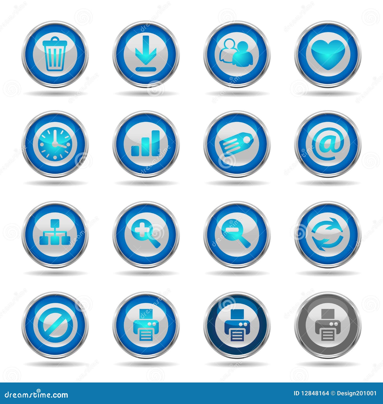 Le Icone Blu Lucide Hanno Impostato 2 - Web Illustrazione Vettoriale ...