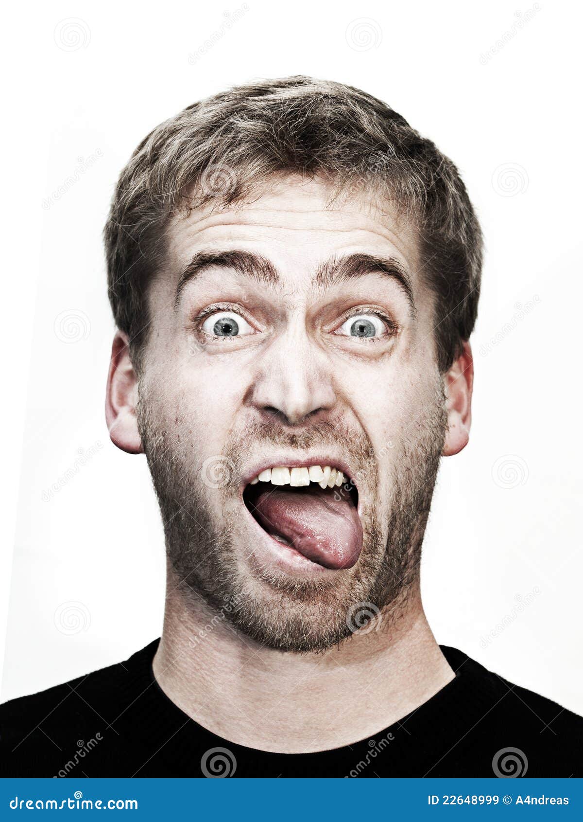 Le Jeune Homme Blond Effectue La Grimace Image stock - Image du grimace ...
