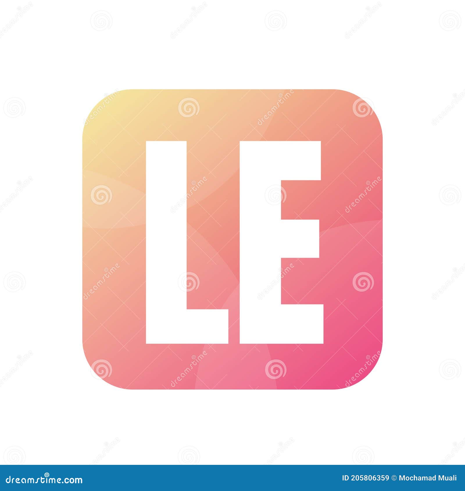 LE Letter Logo Design with Simple Style Stock Vector - Illustration of ...