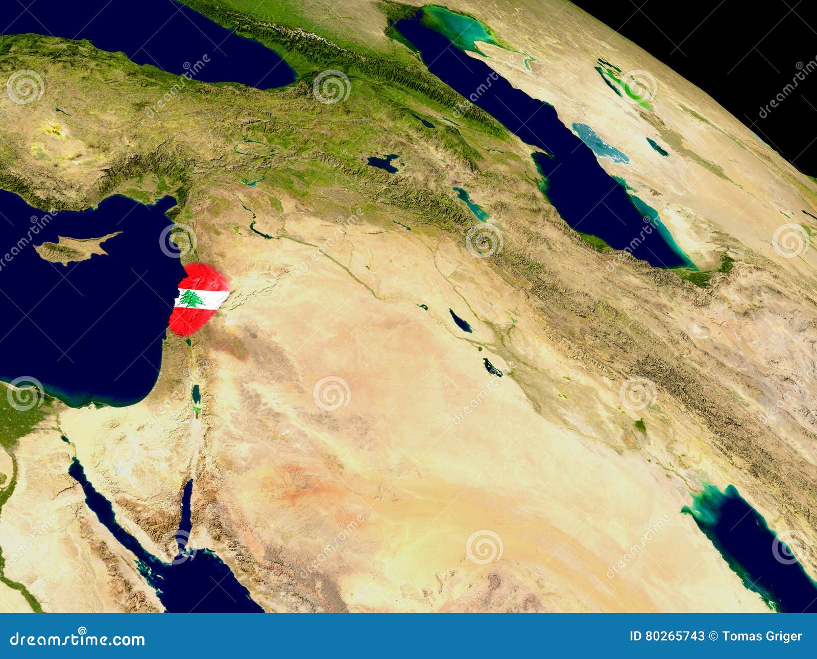 Le Liban Avec Le Drapeau Sur Terre Illustration Stock - Illustration du ...