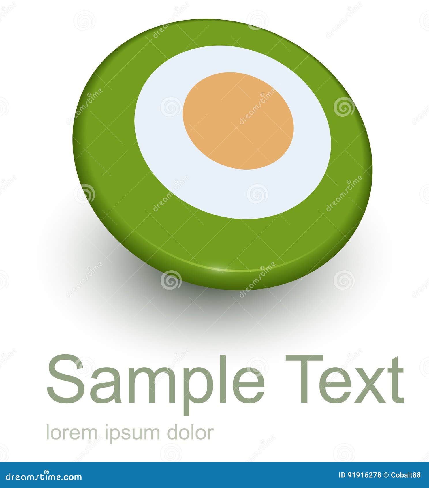 Le logo entoure 3D illustration de vecteur. Illustration of cible ...