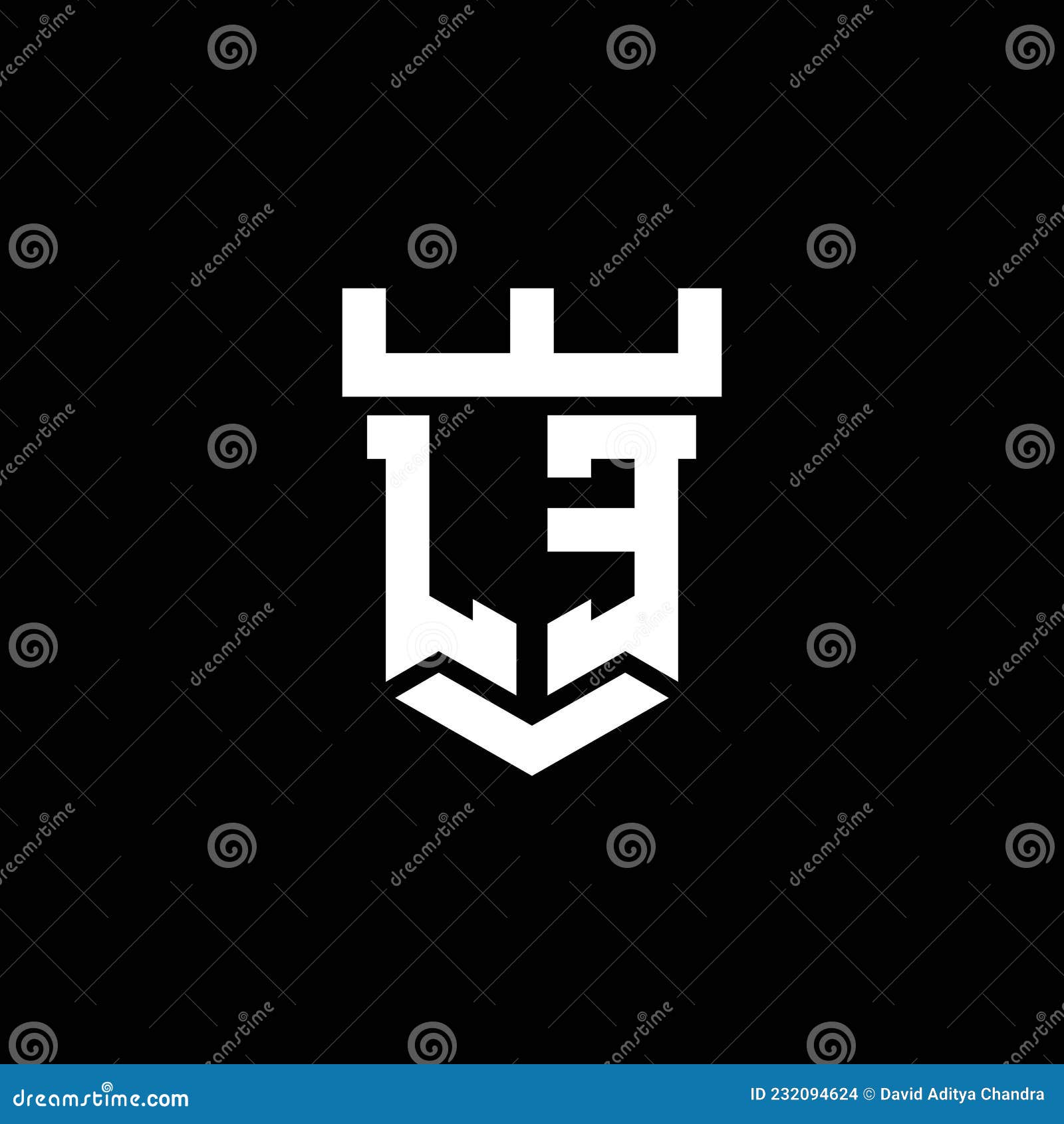 LE Logo Letter Castle Shape Style Stock Vector - Illustration of ...