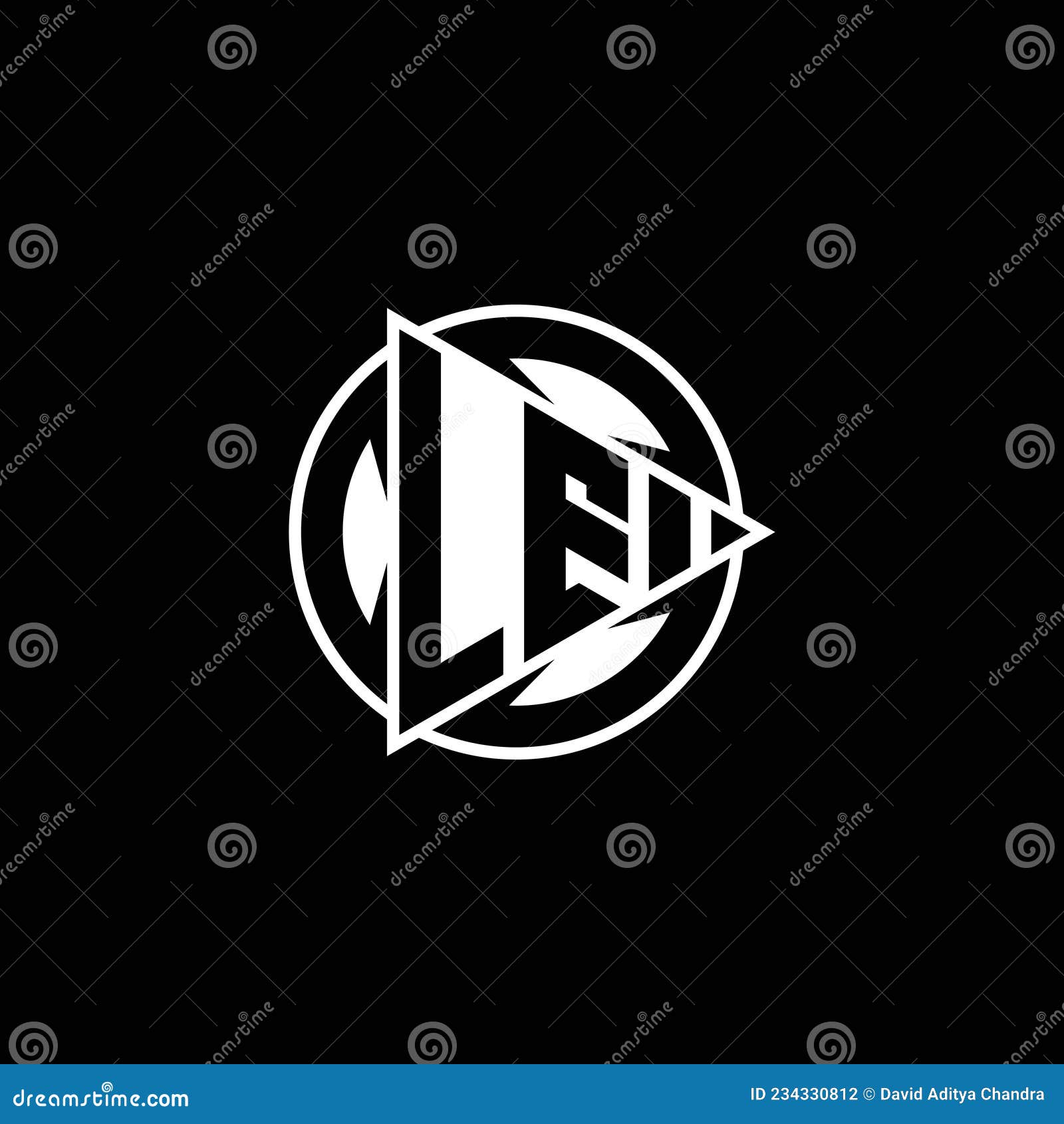 LE Logo Monogram Triangle Play Shape Circle Rounded Stock Vector ... LE Logo Monogram Triangle Play Shape Circle Rounded Stock Vector ...
