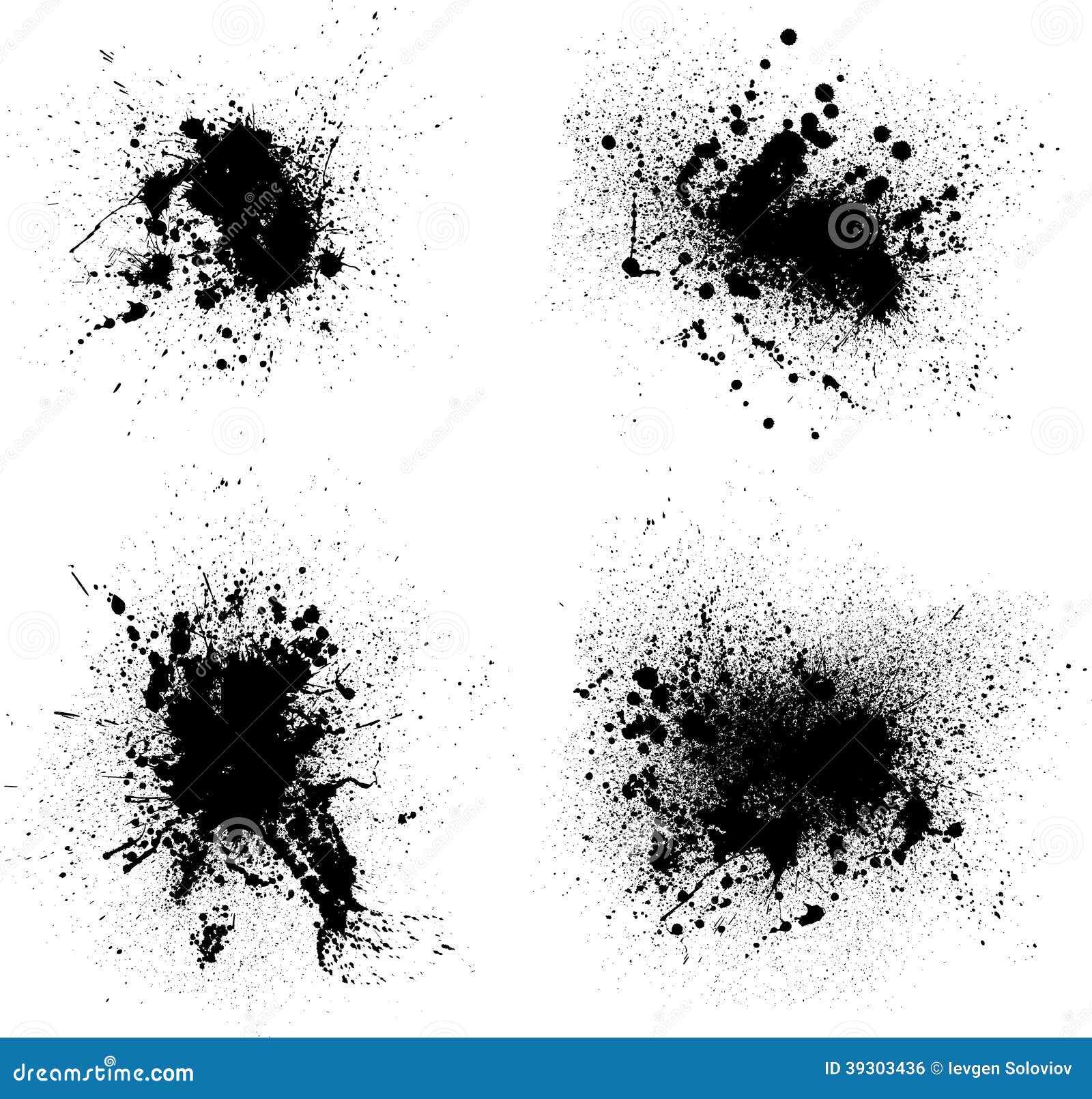 Le Macchie Dell'inchiostro Spruzza Illustrazione Vettoriale ...