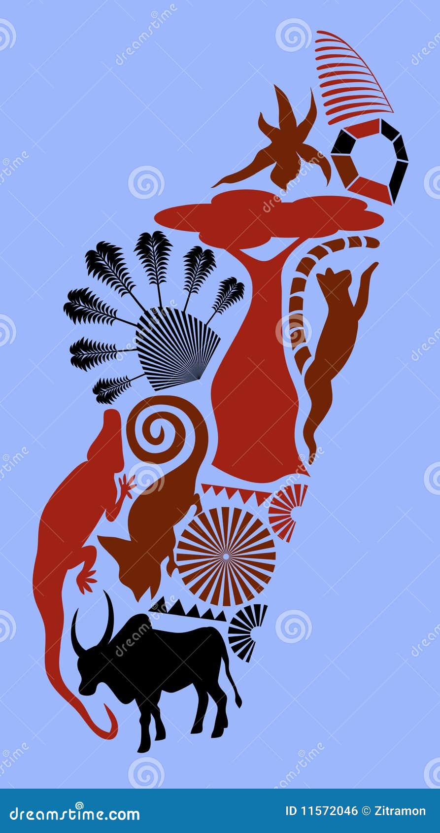 Le Madagascar illustration de vecteur. Illustration of malgache - 11572046