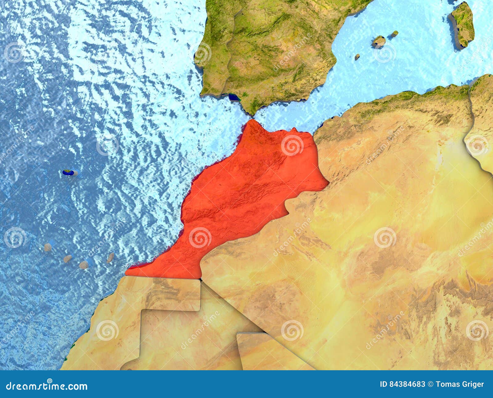 Le Maroc en rouge illustration stock. Illustration of réaliste - 84384683