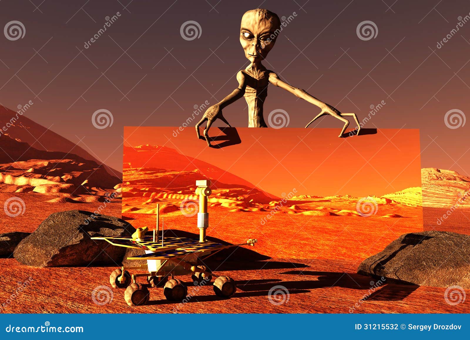 Le Martien illustration stock. Illustration du surveillance - 31215532