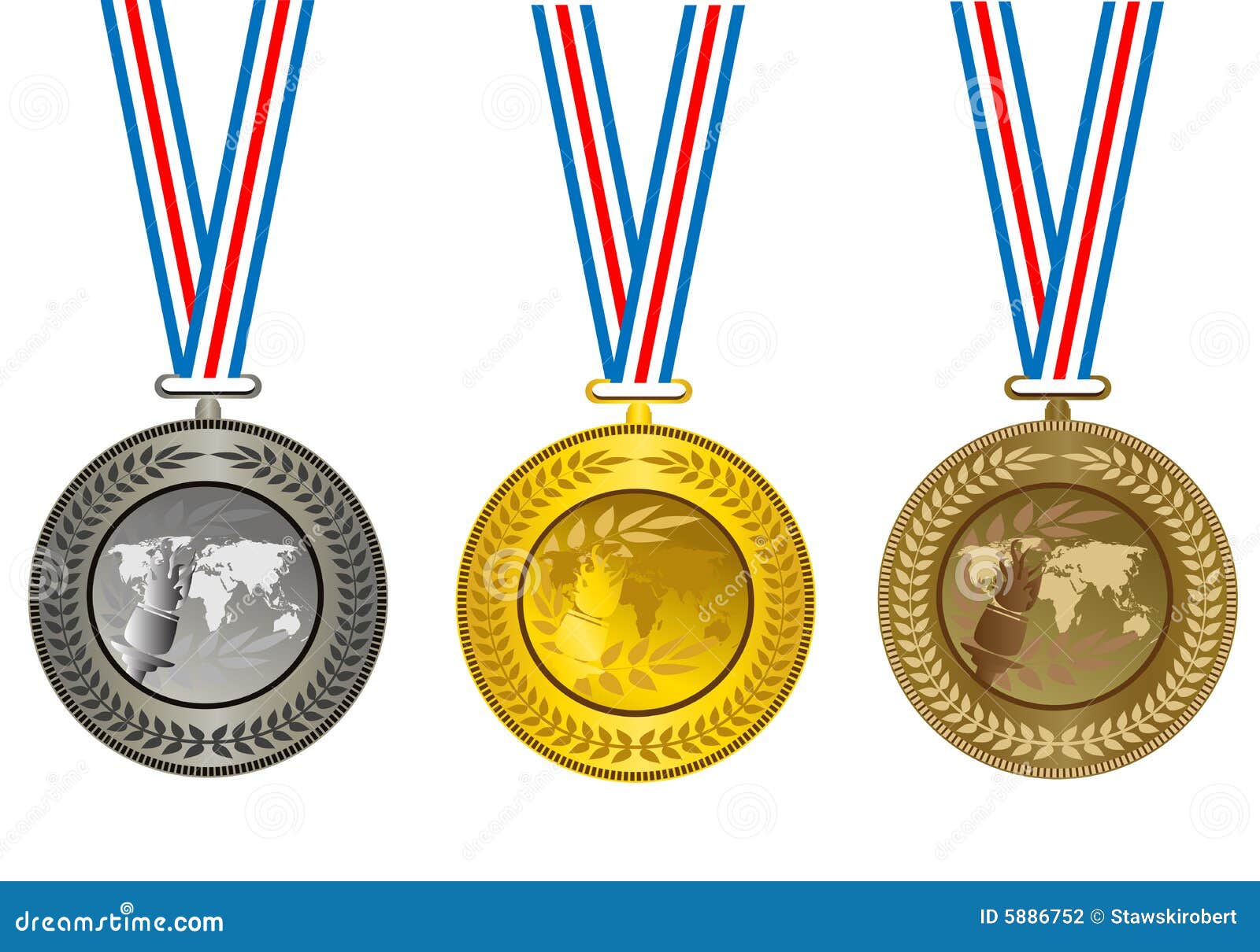 Le medaglie illustrazione vettoriale. Illustrazione di campione - 5886752