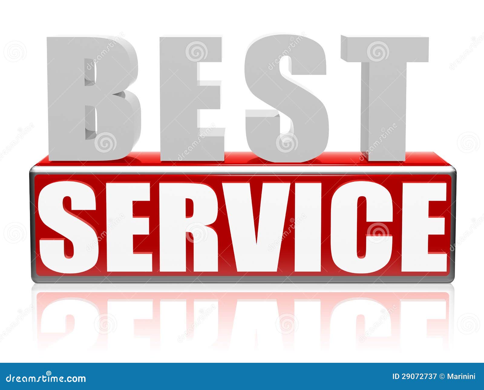 Le Meilleur Service Dans Les Lettres Et Le Bloc Illustration Stock ...