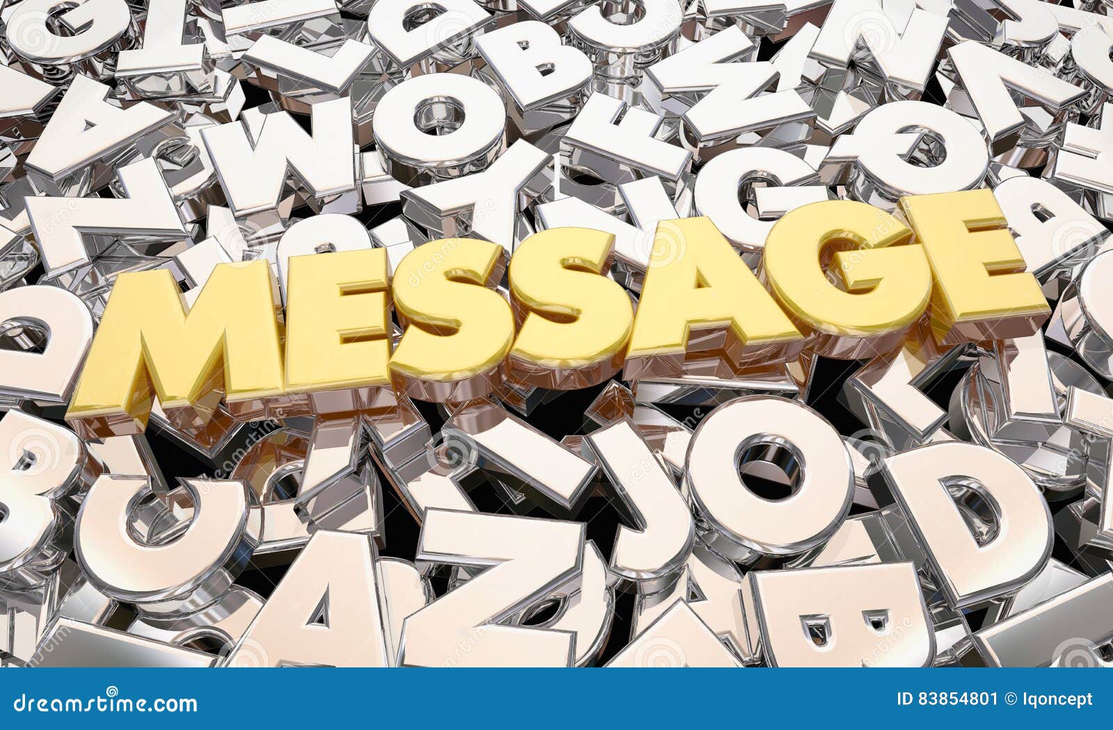 Le Message Word Marque Avec Des Lettres La Communication Illustration ...