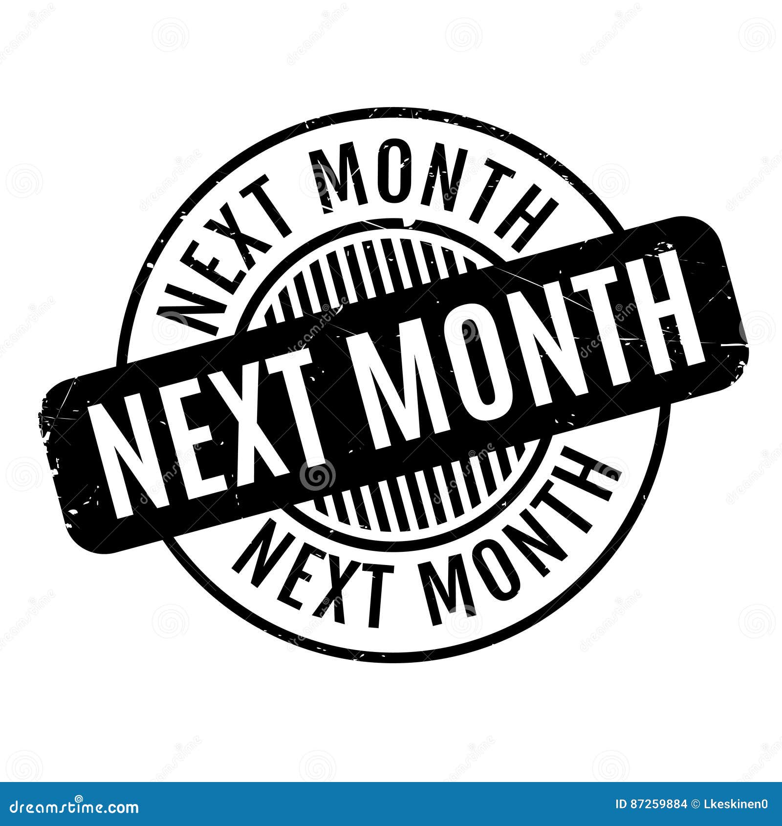Le Mois Prochain Tampon En Caoutchouc Illustration de Vecteur ...