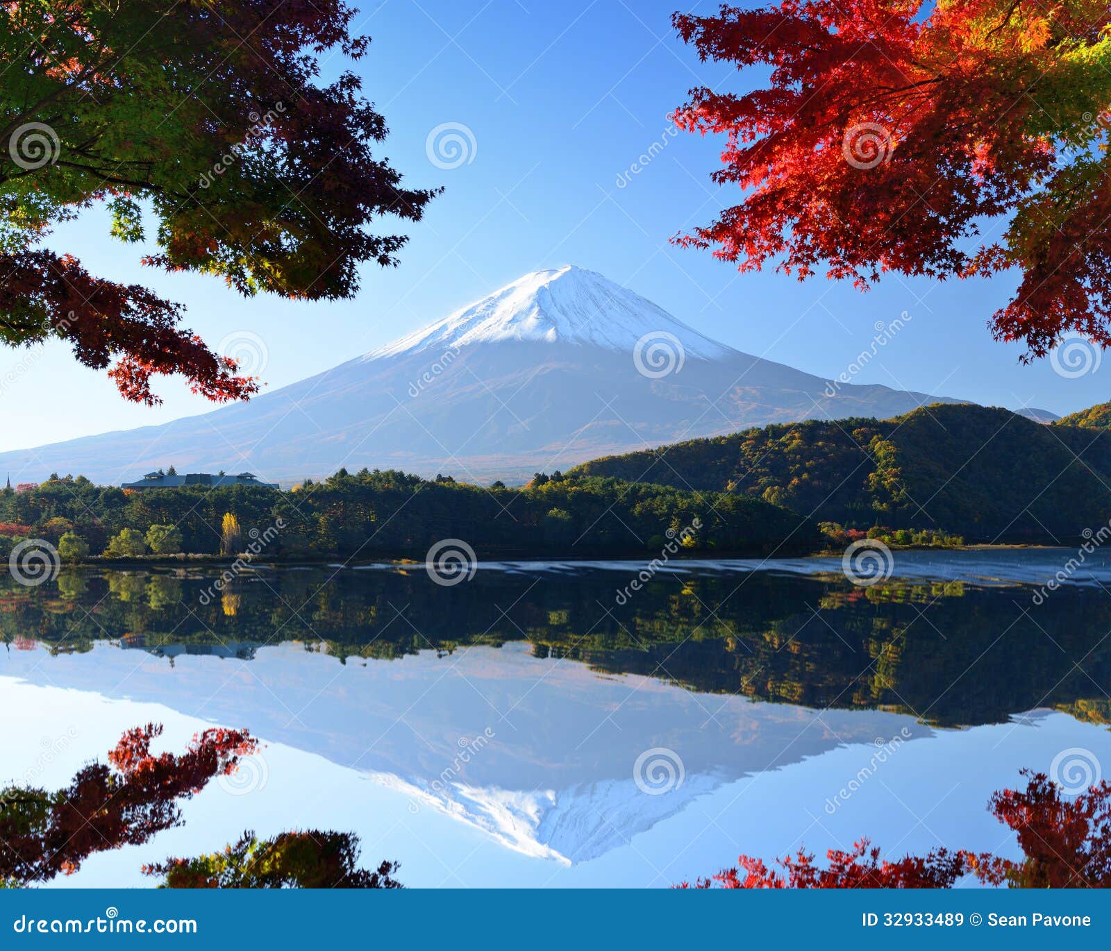 Le Mont Fuji Pendant L'automne Image stock - Image of cinq, réflexion ...
