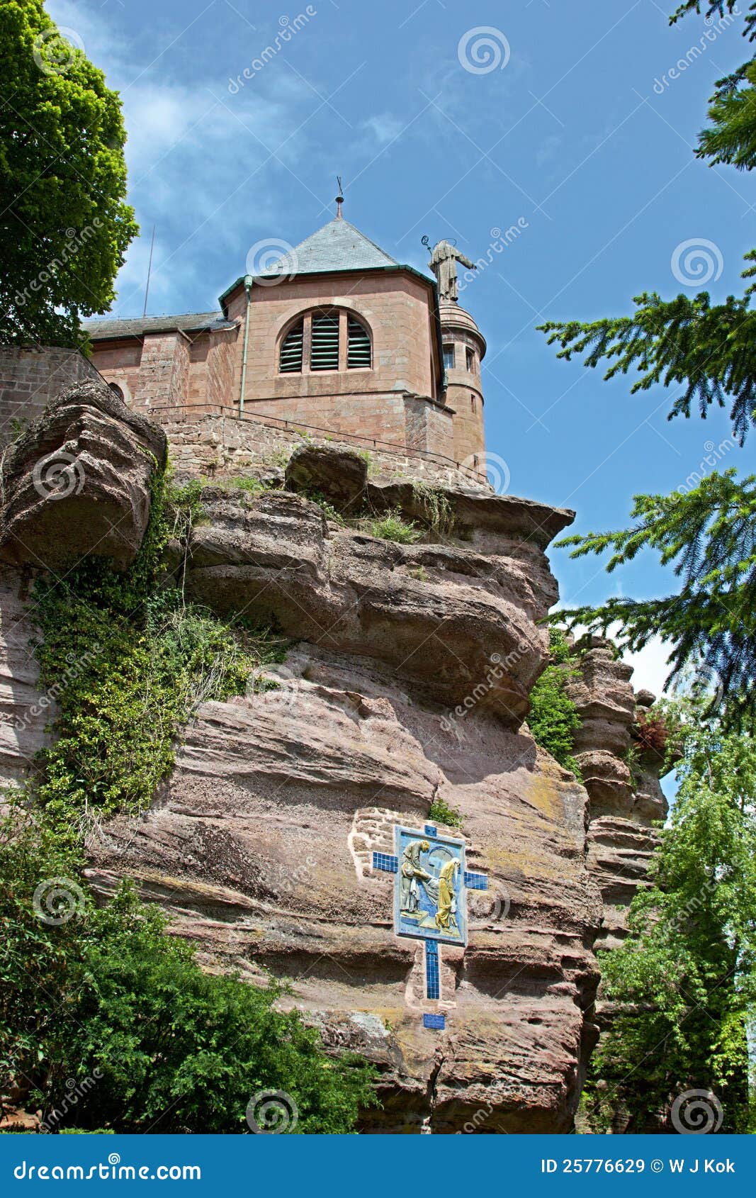 Le Mont sainte-Odile stock image. Image of europa, faith - 25776629