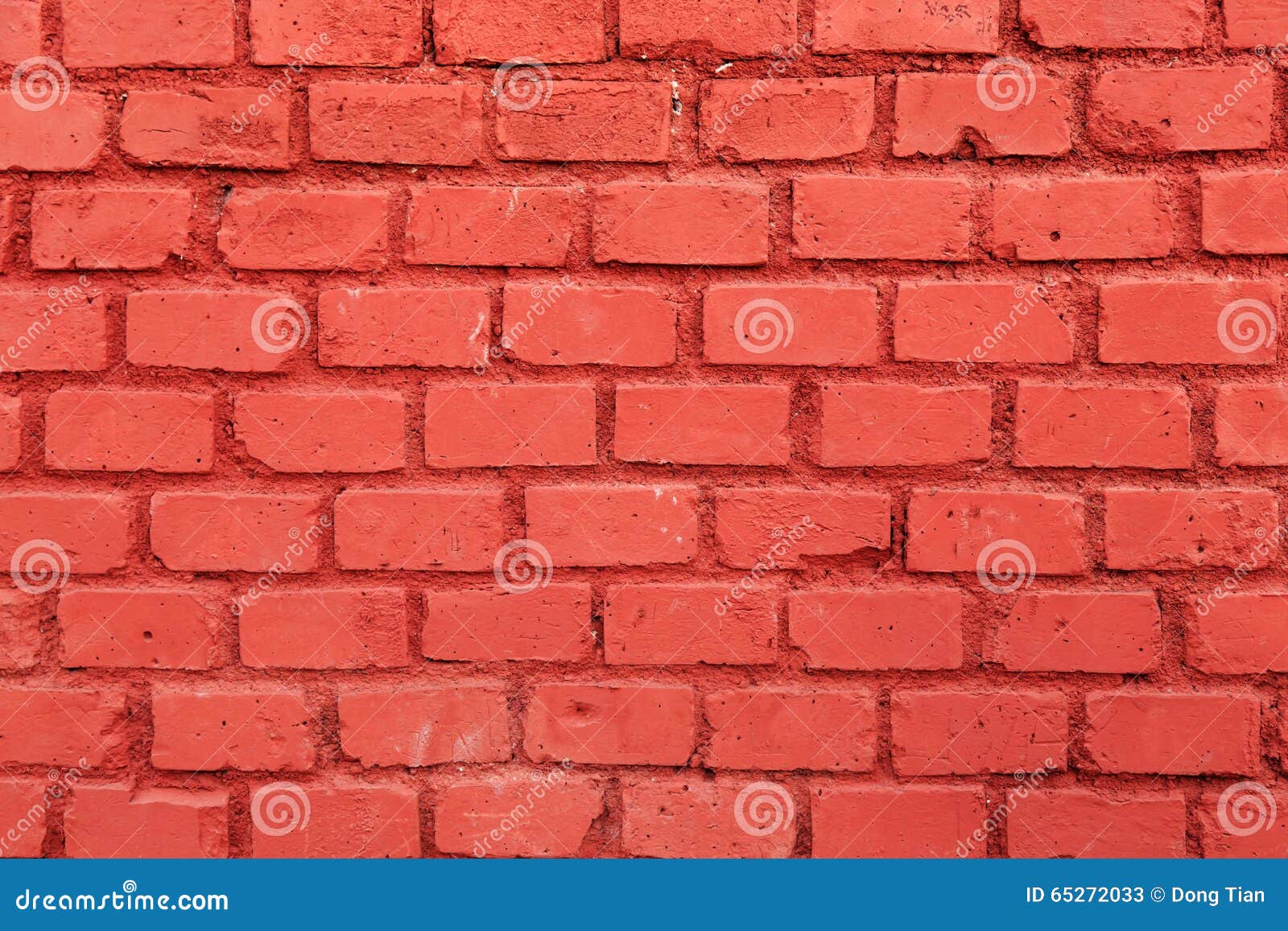 Le mur de briques rouge image stock. Image du fond, peinture - 65272033