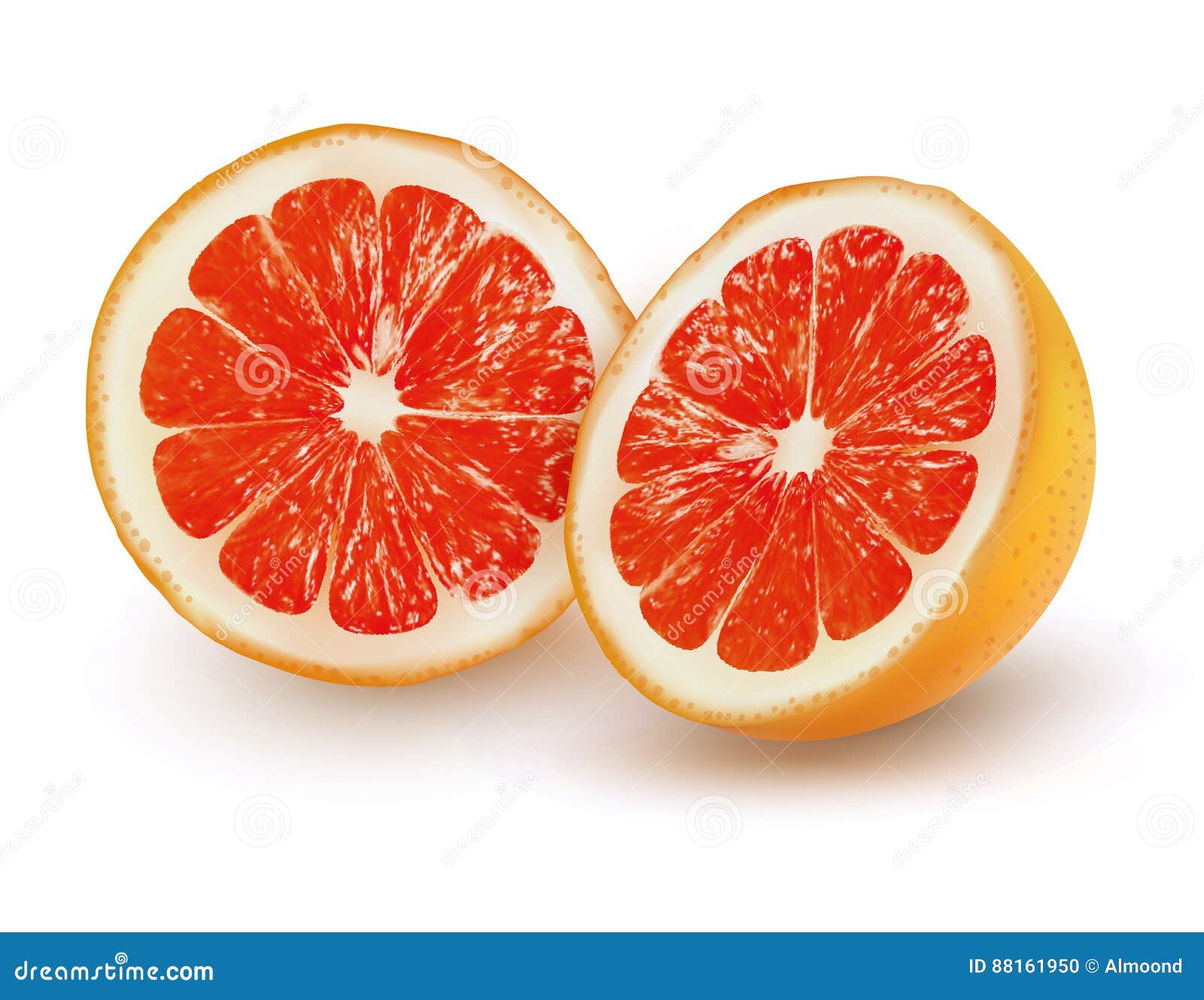 Le Pamplemousse Mûr Sur Un Fond Transparent Illustration de Vecteur ...