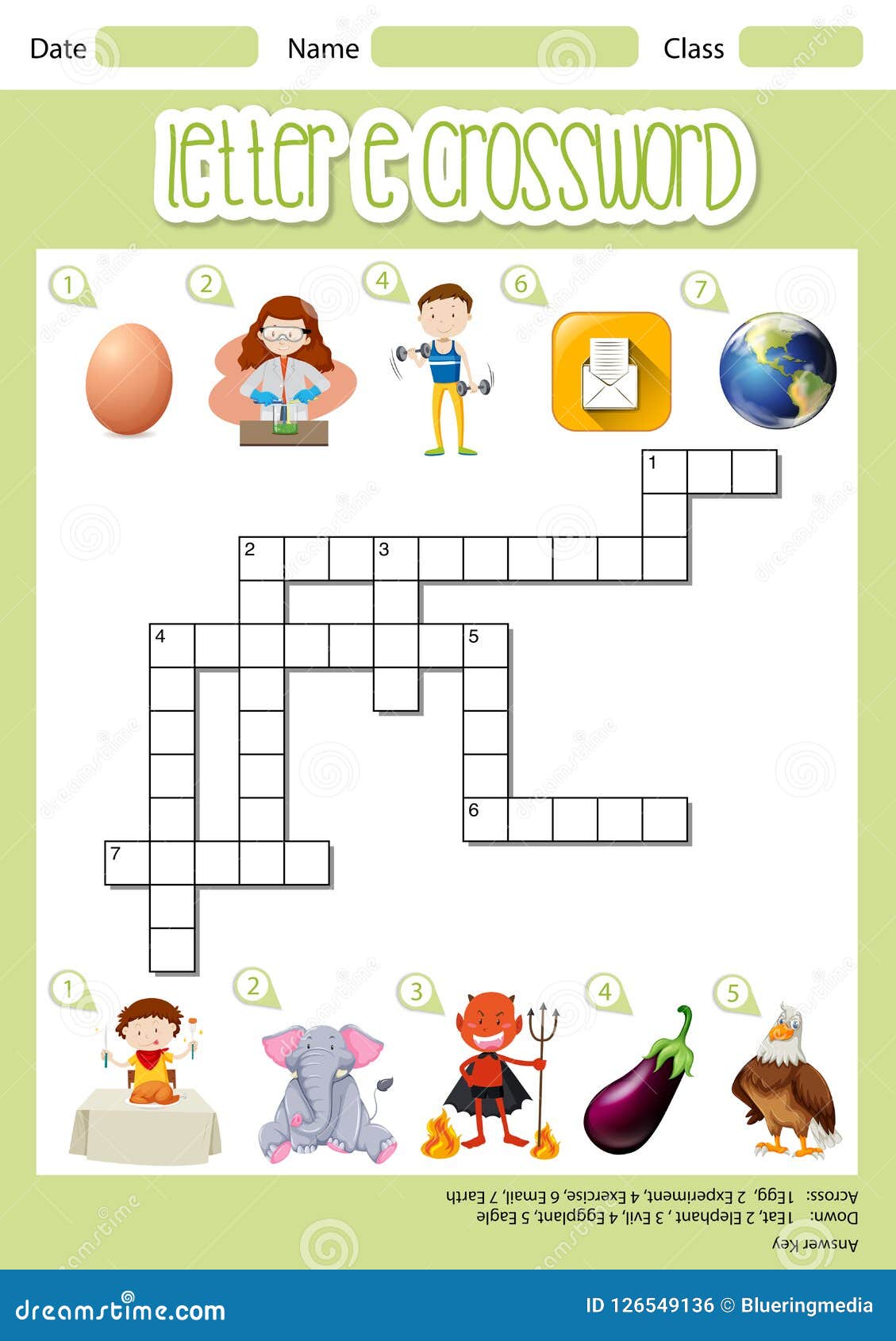 Le Parole Incrociate Della Lettera E Illustrazione Vettoriale ...