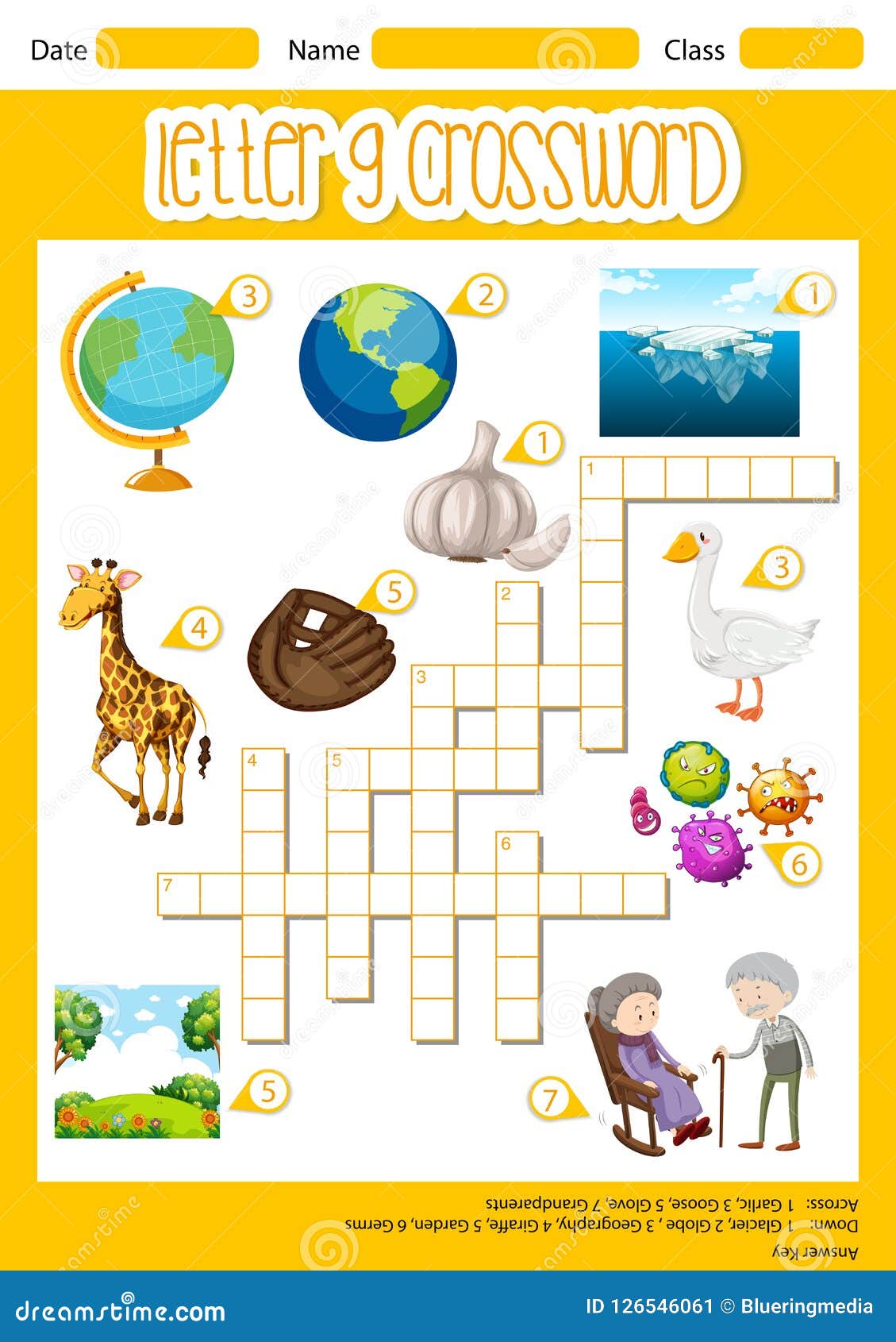 Le Parole Incrociate Di G Della Lettera Illustrazione Vettoriale ...