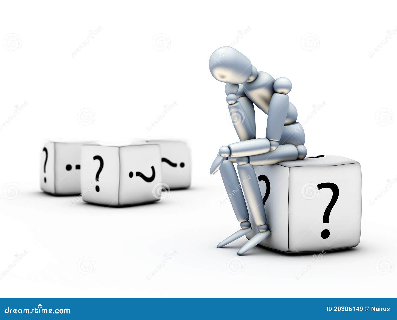 Le penseur illustration stock. Illustration du abstrait - 20306149