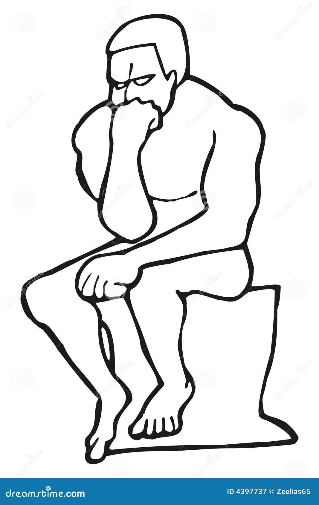 Le penseur photographie éditorial. Illustration du enfer - 4397737