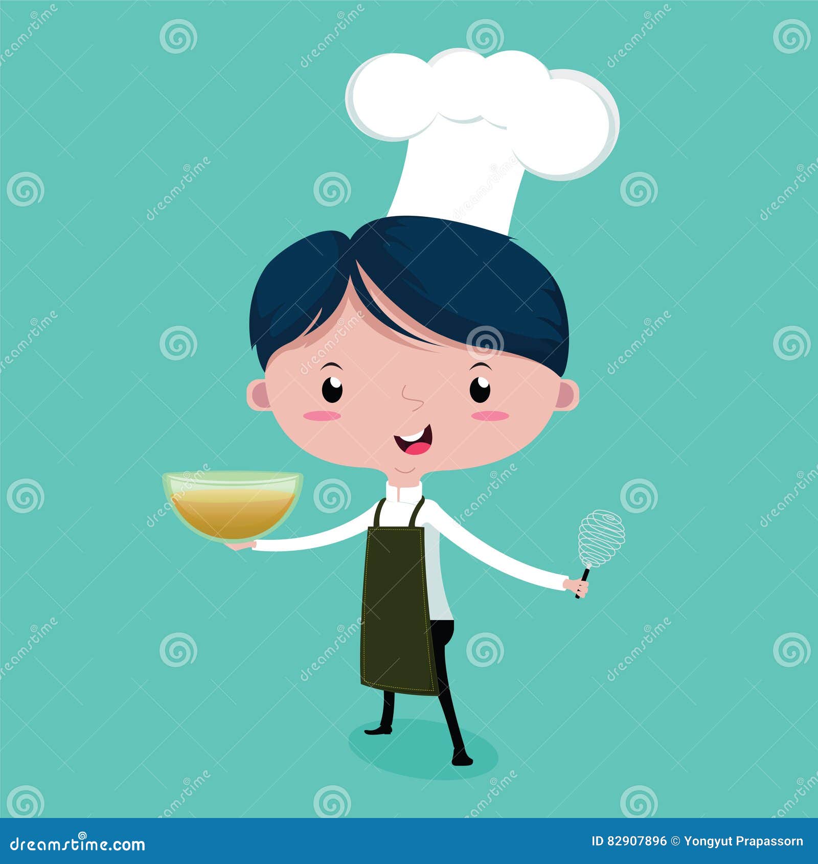 Le petit chef mignon illustration de vecteur. Illustration du ...